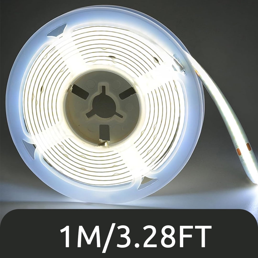 Customizable White LED Light Strip with USB Power - Flexible, Easy to ...