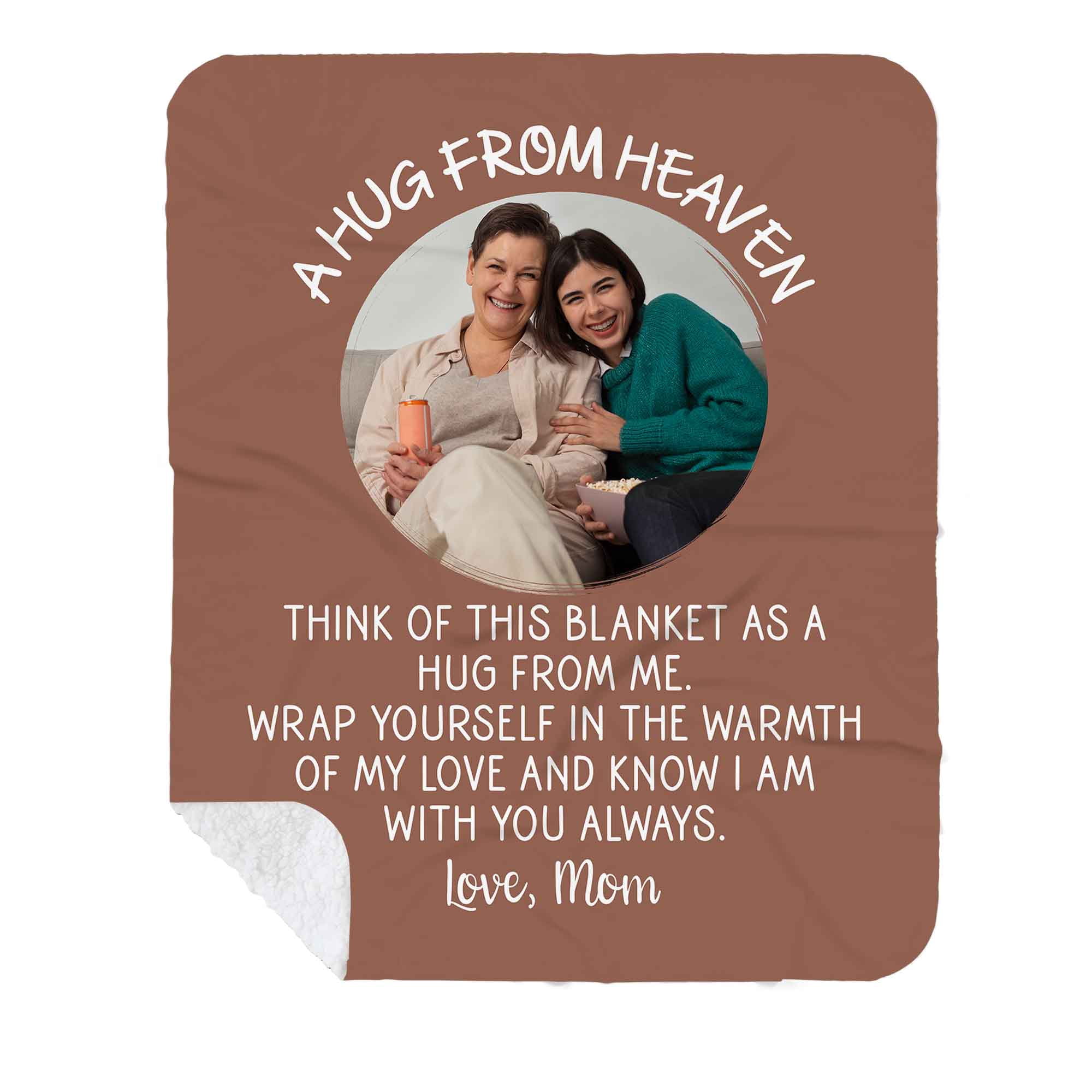 Customizaholic A Hug From Heaven Memorial Mom Blanket, Personalized ...