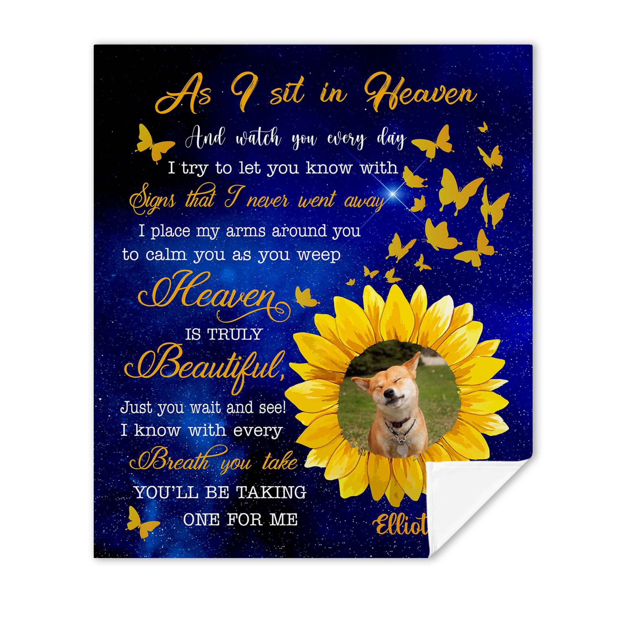 Customizaholic A Hug From Heaven Personalized Memorial Blanket ...