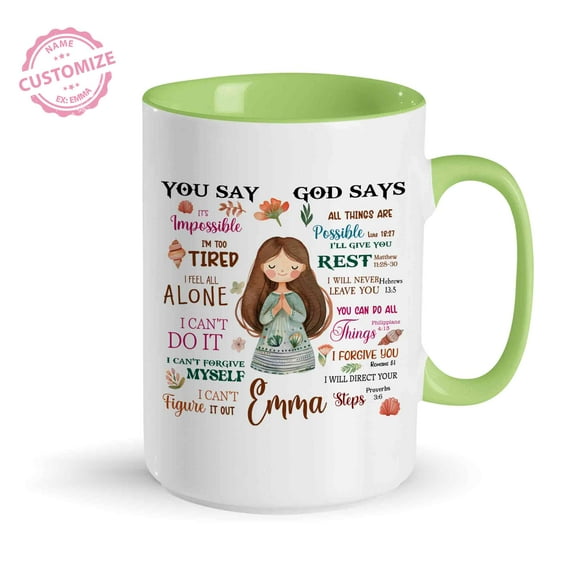 Customizaholic Bible Verse Coffee Mug, Religious Gifts, Christian ...