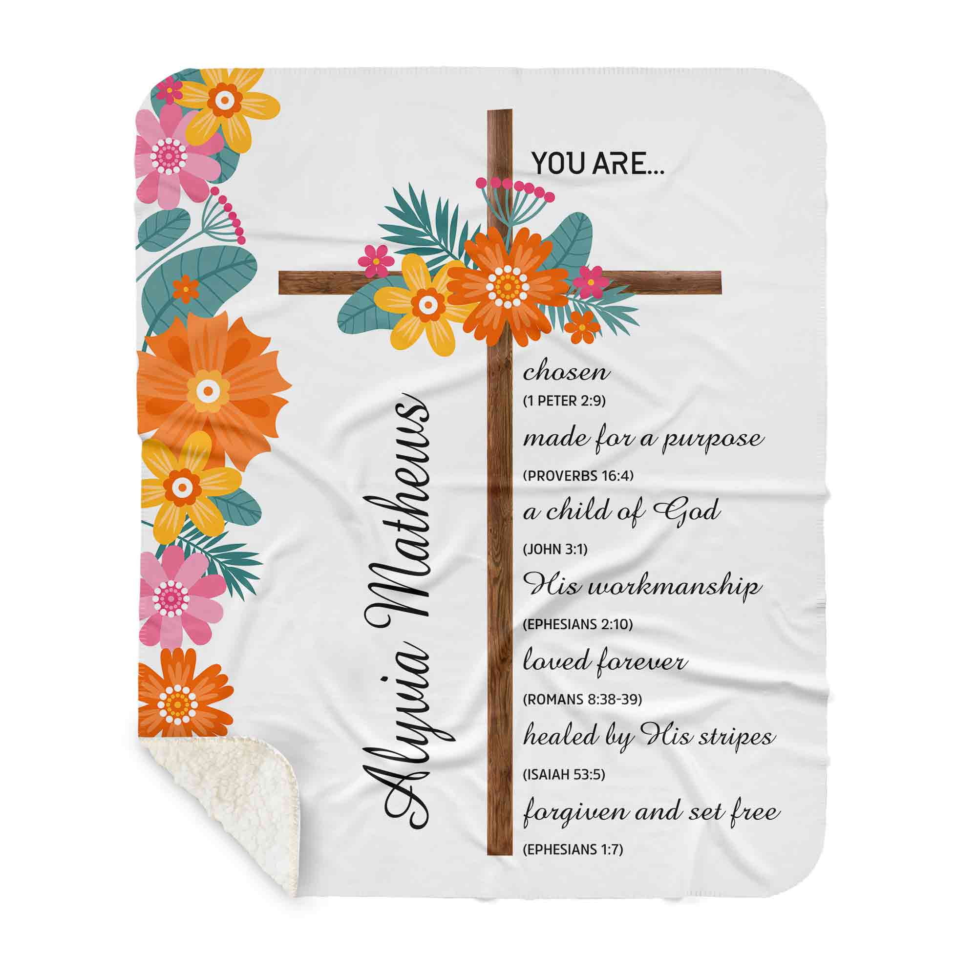 Customizaholic Christian Blanket, Custom Name Blanket, Scripture ...