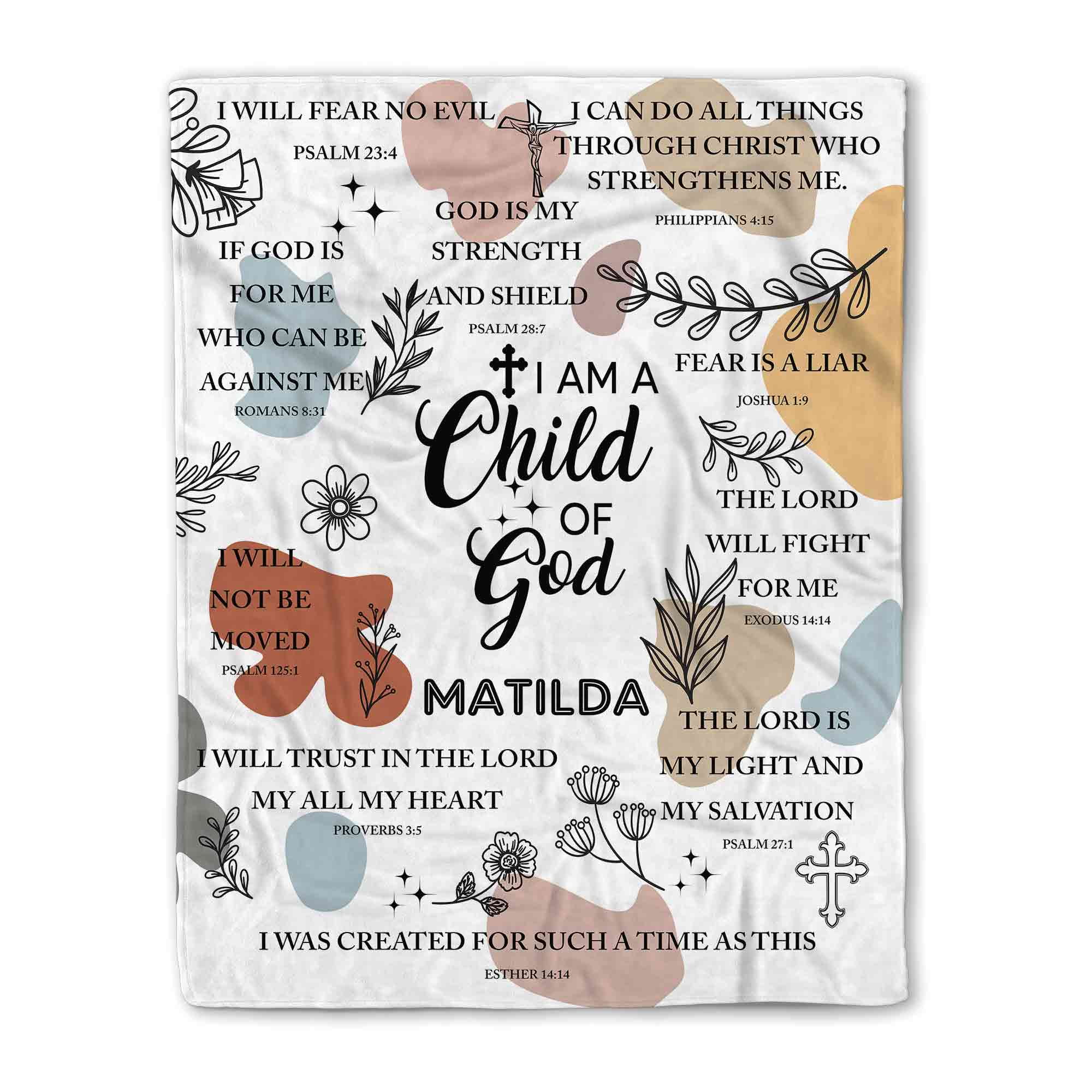 Customizaholic Christian Blanket, Custom Name Blanket, Scripture ...