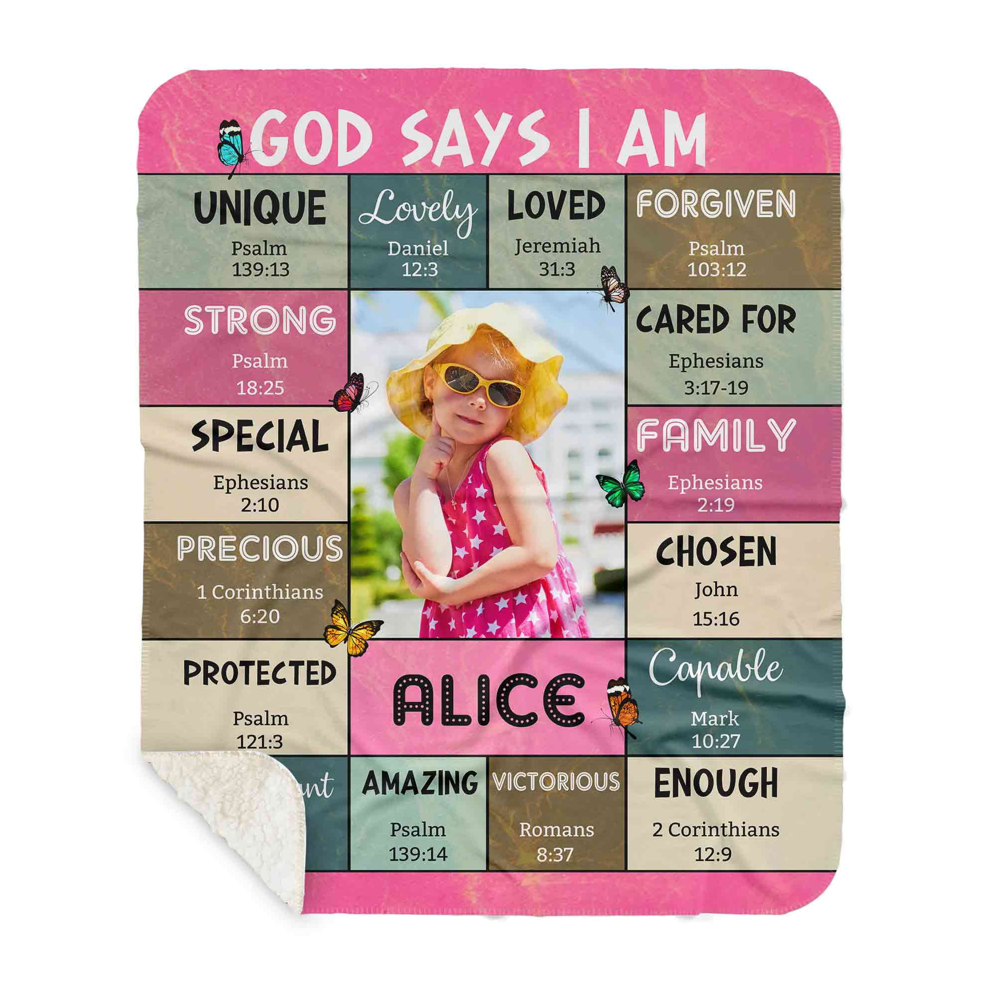 Customizaholic Christian Blanket, Custom Name Blanket, Scripture ...