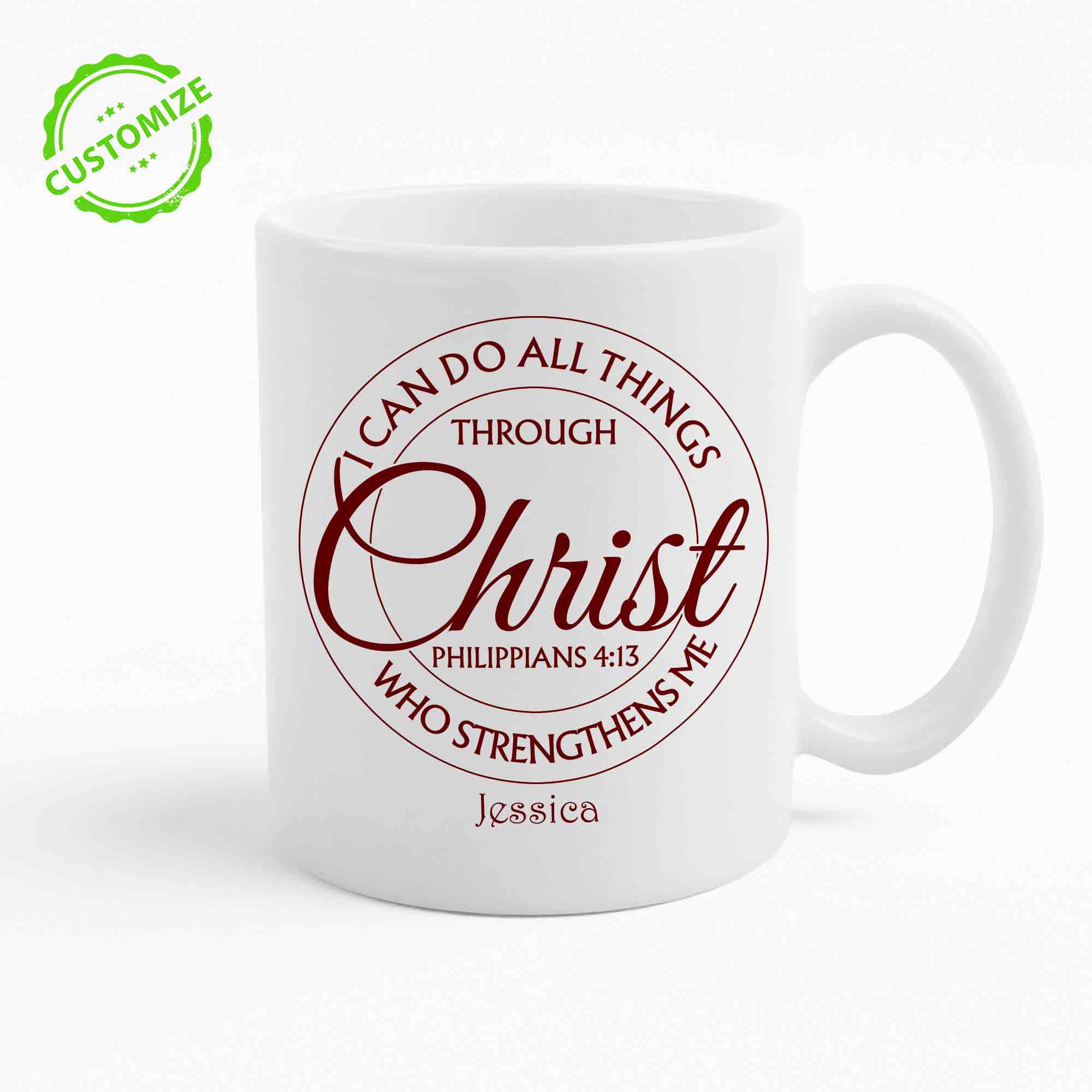 Customizaholic Custom Coffee Mugs Personalized, Bible Verse Coffee Mug ...