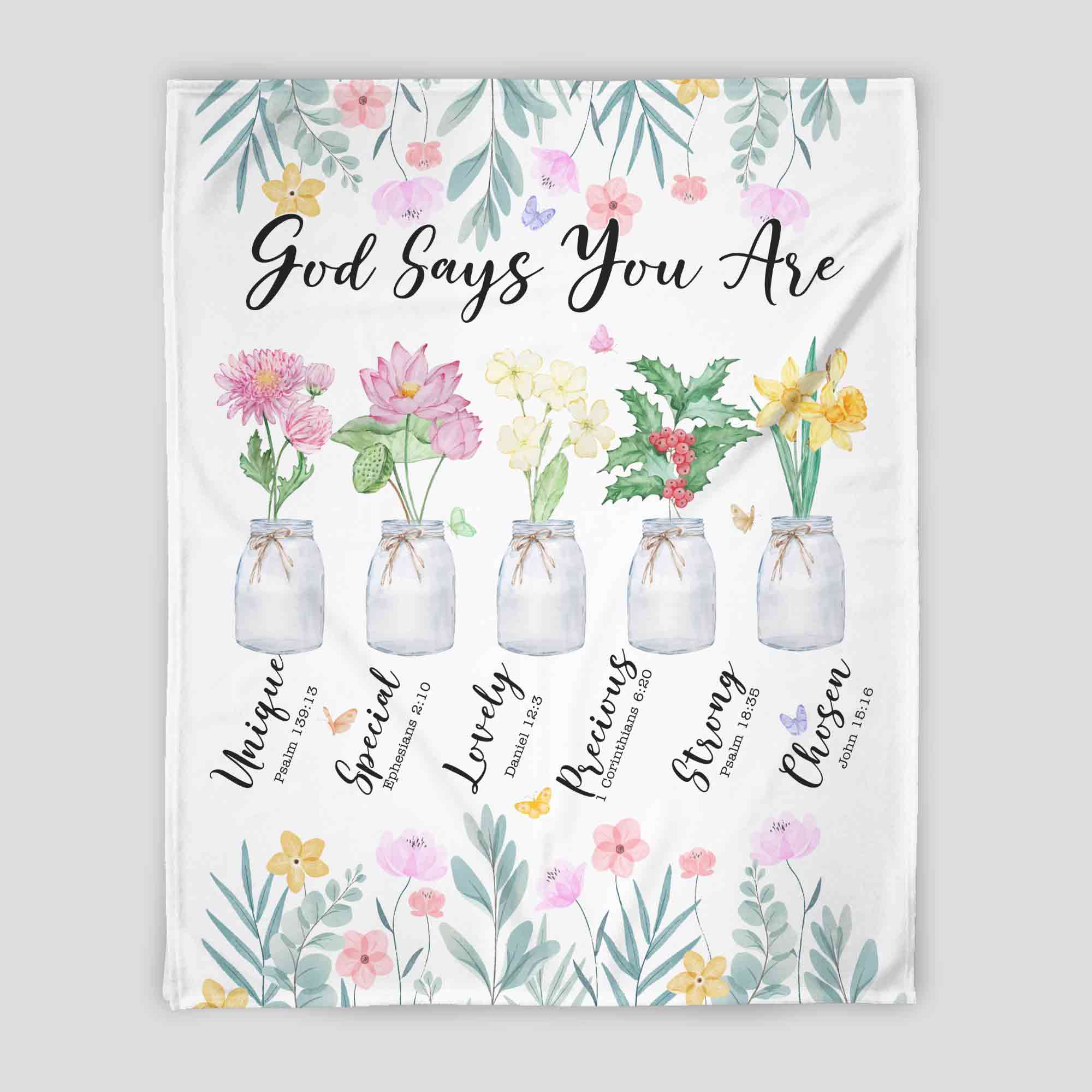 Customizaholic Custom Flower Blanket, Custom Blanket, Personalized ...