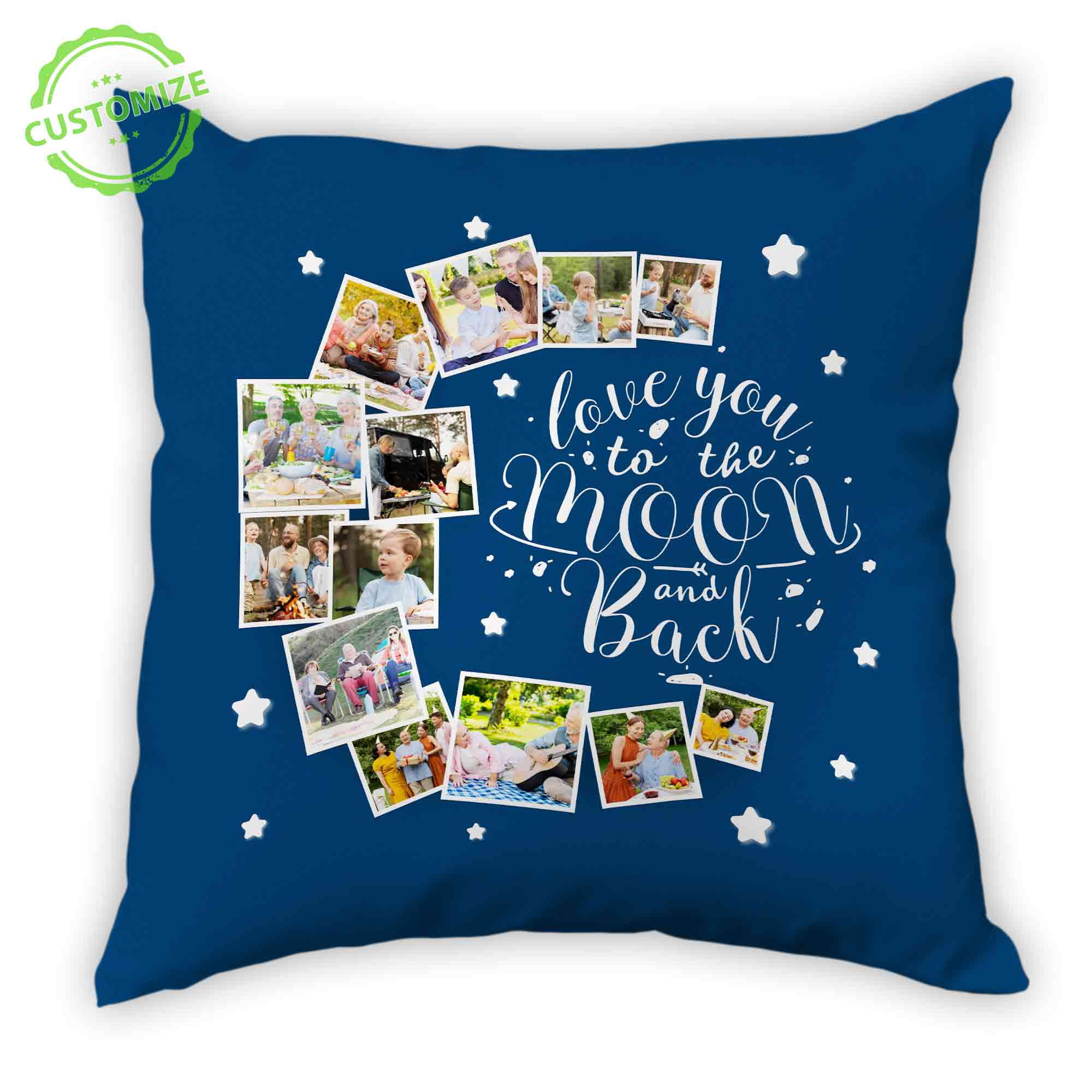 Customizaholic Custom Name Pillow, Photo Collage Pillow, Family Pillow ...