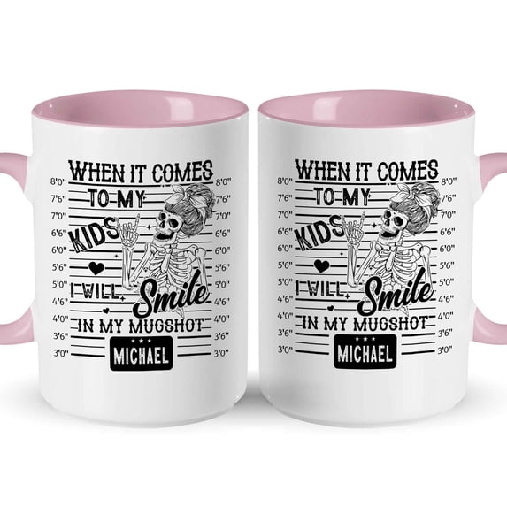 Customizaholic Funny Mom Humor Mug - Skeleton Mugshot Quote Design ...