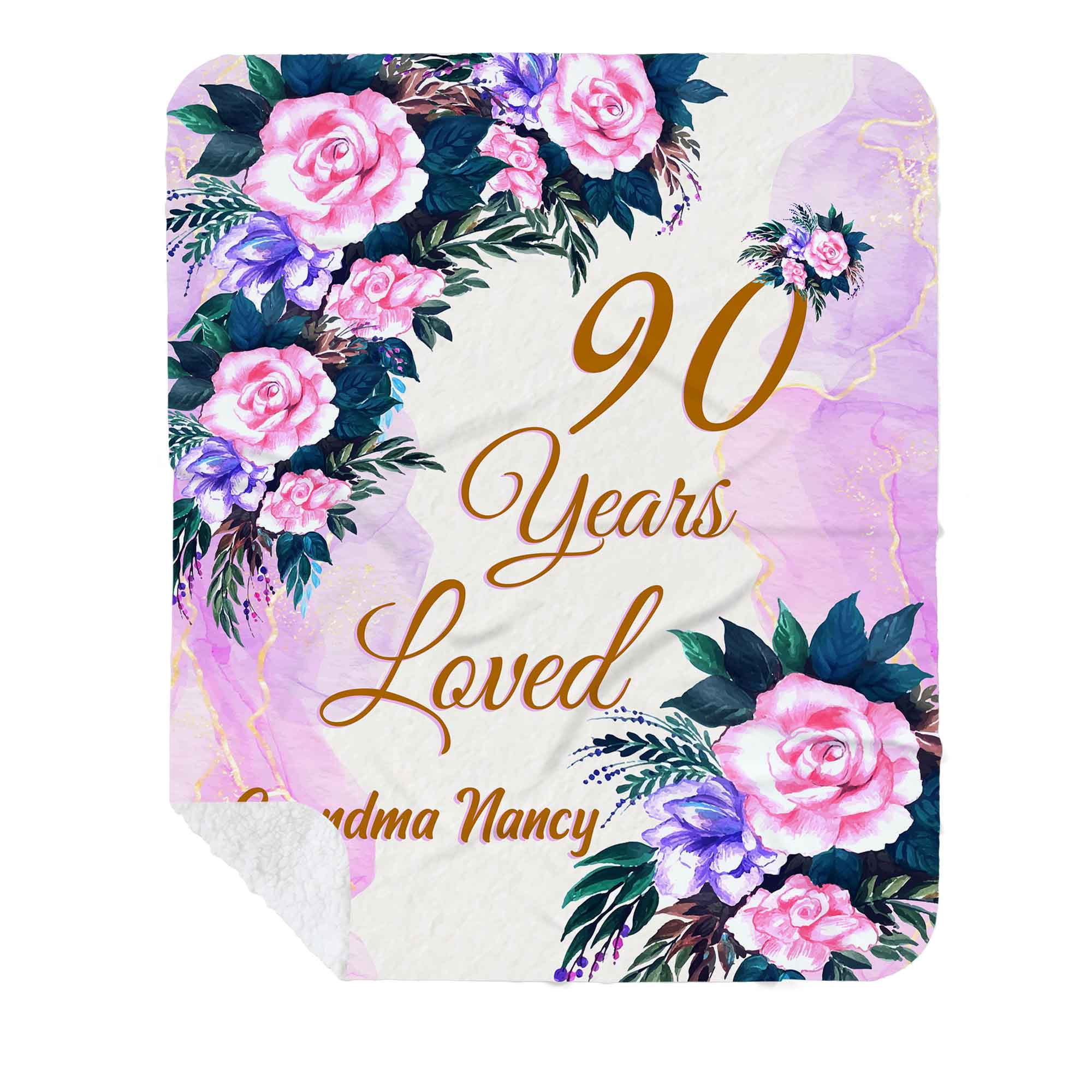 Customizaholic Personalized 90 Years Loved Blanket with Name - Custom ...