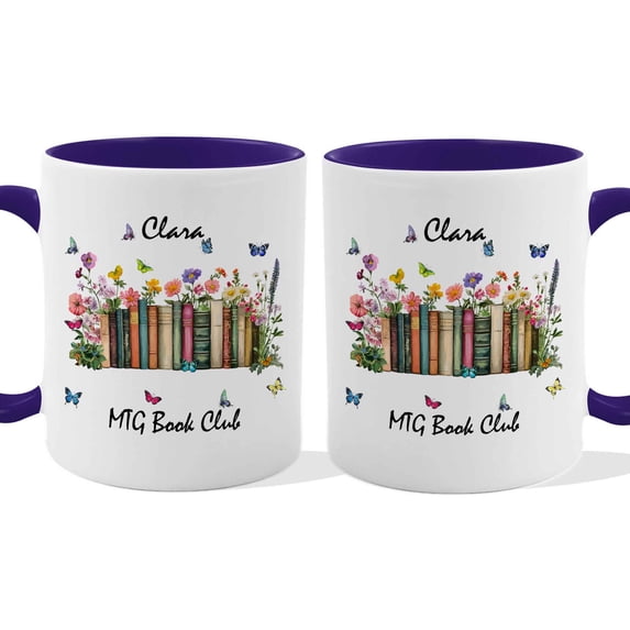Customizaholic Personalized Book Club Mug – Custom Book Lover Gift ...