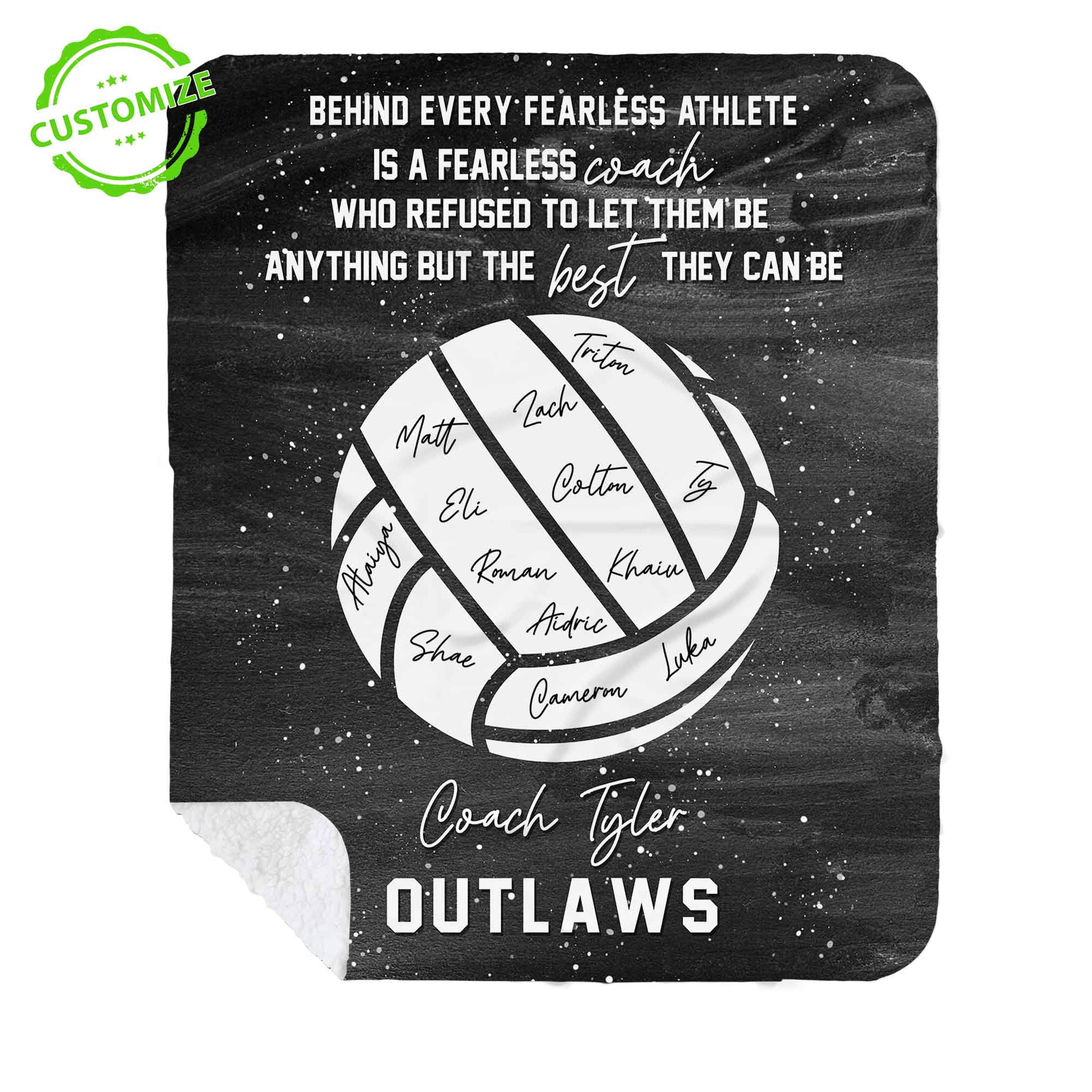 Customizaholic Personalized Coach Appreciation Blanket – Custom Team ...