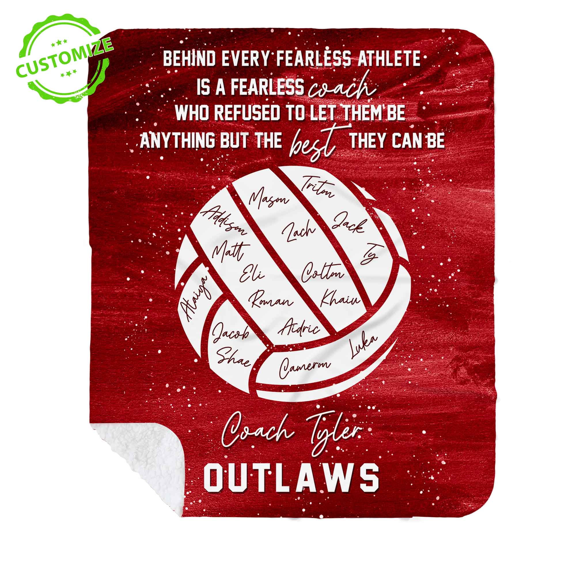 Customizaholic Personalized Coach Appreciation Blanket – Custom Team ...