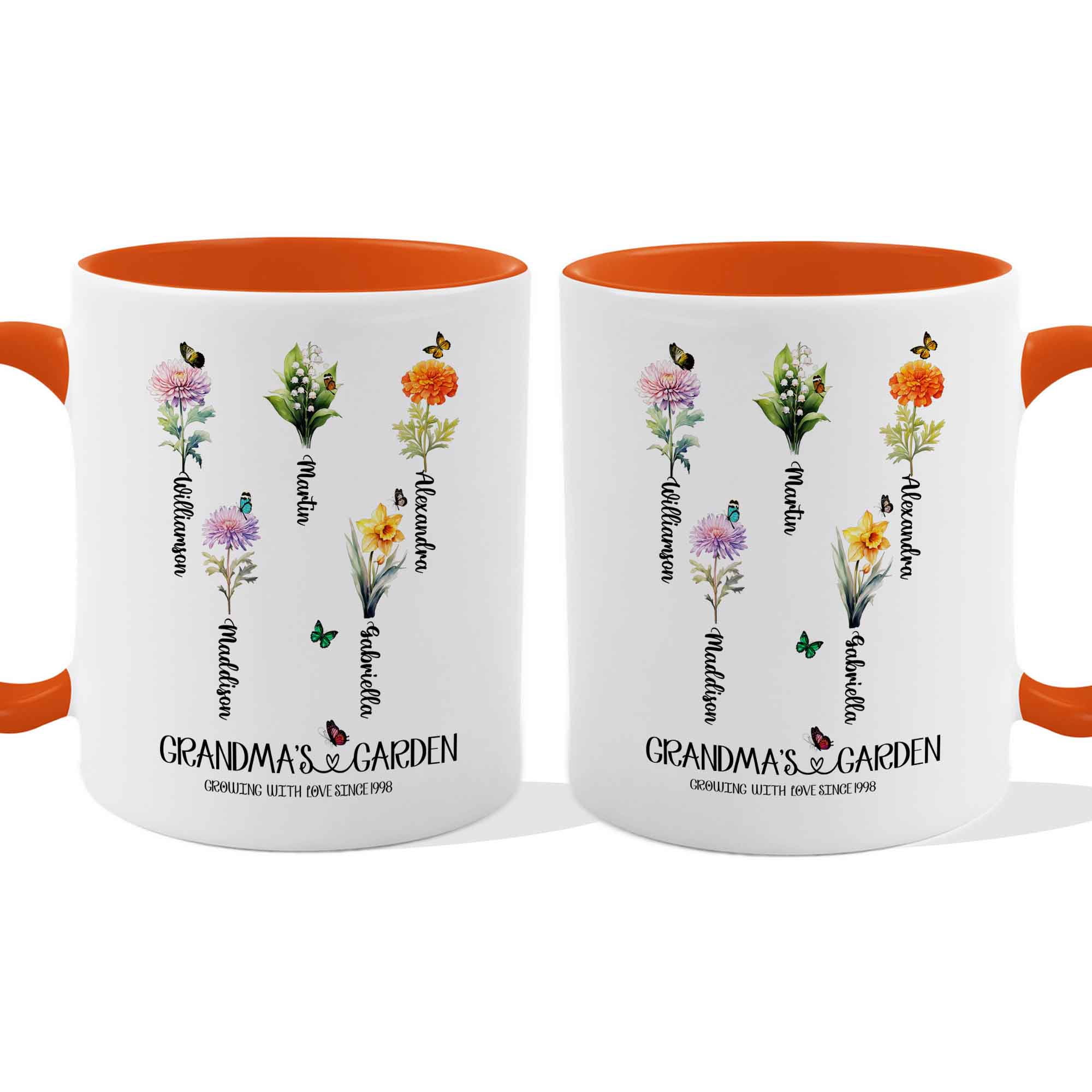 Customizaholic Personalized Grandma’s Garden Mug - Floral Birth Flower ...