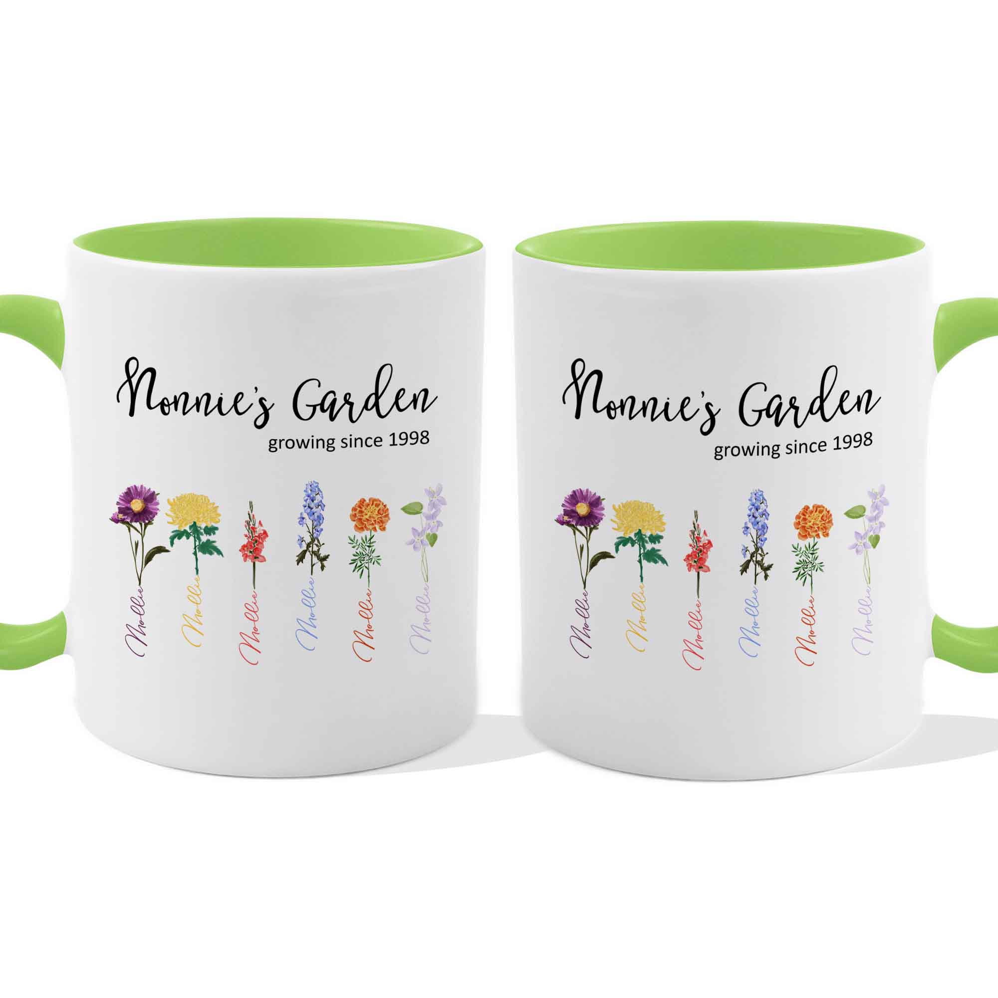 Customizaholic Personalized Grandma’s Garden Mug - Floral Birth Flower ...