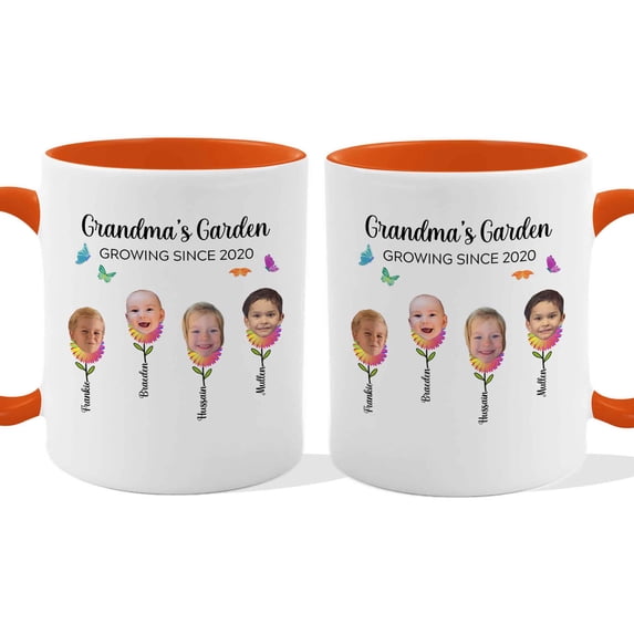 Customizaholic Personalized Grandma’s Garden Photo Mug - Custom Face ...