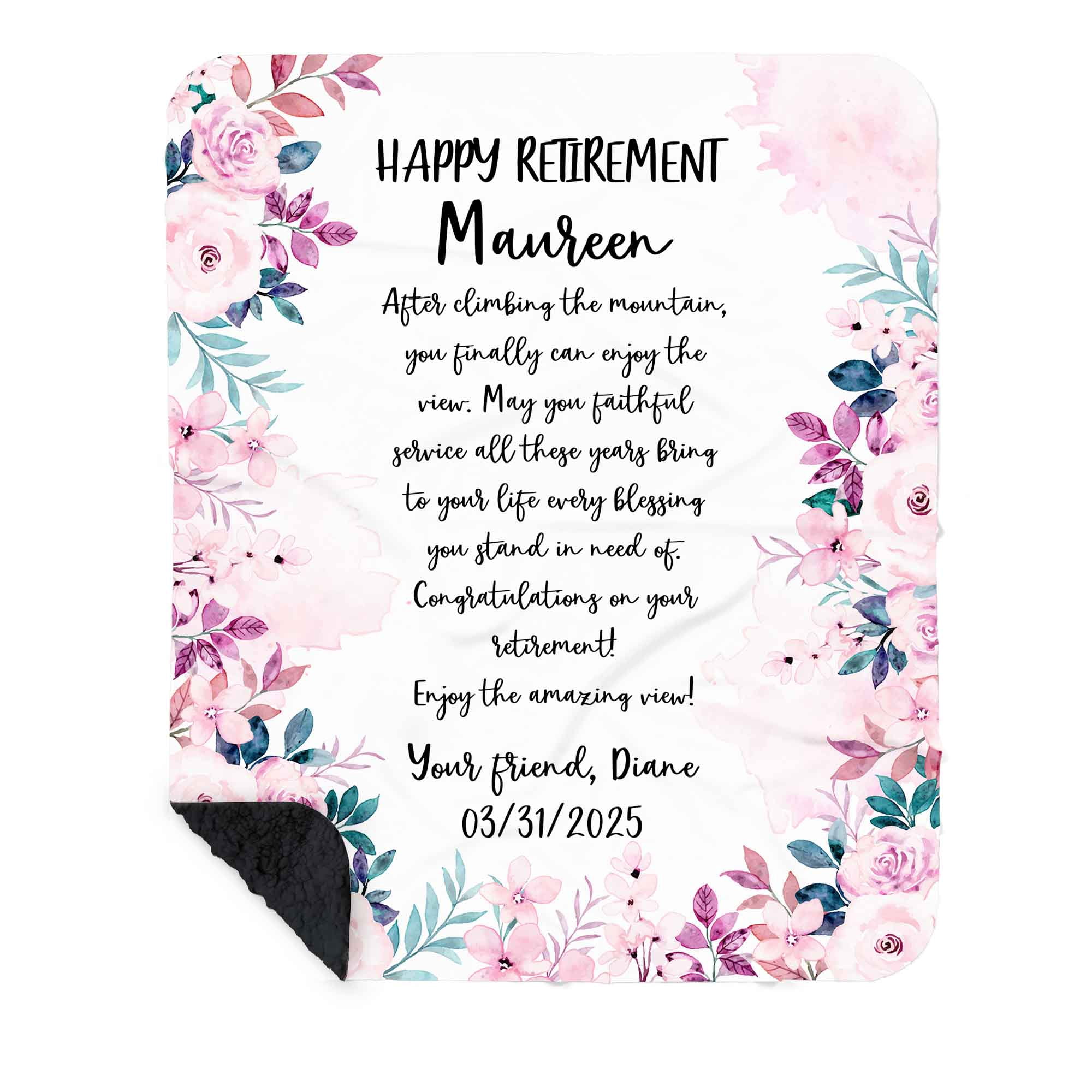 Customizaholic Personalized Happy Retirement Blanket – Custom Name ...
