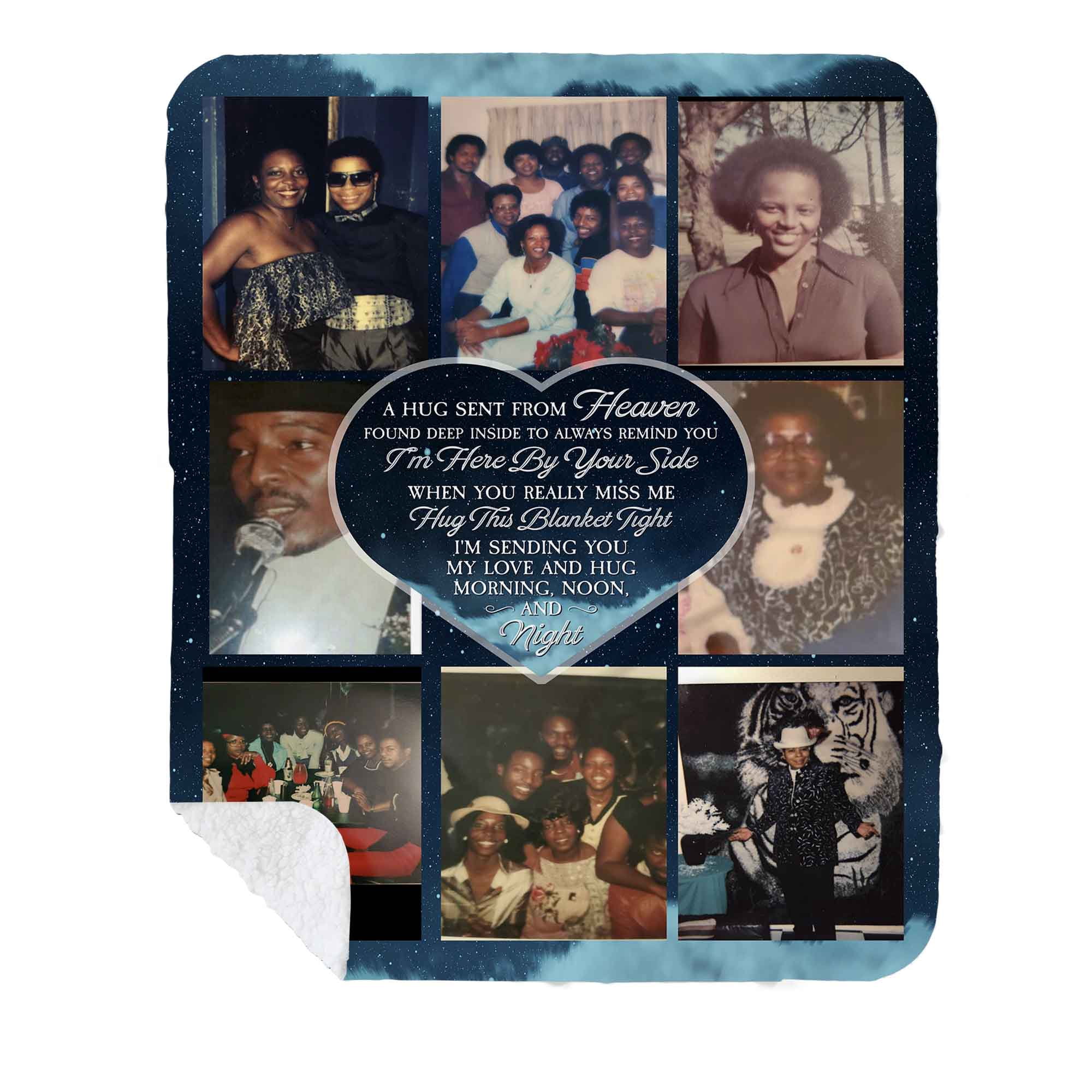 Customizaholic Personalized Memorial Photo Blanket, Hug From Heaven ...