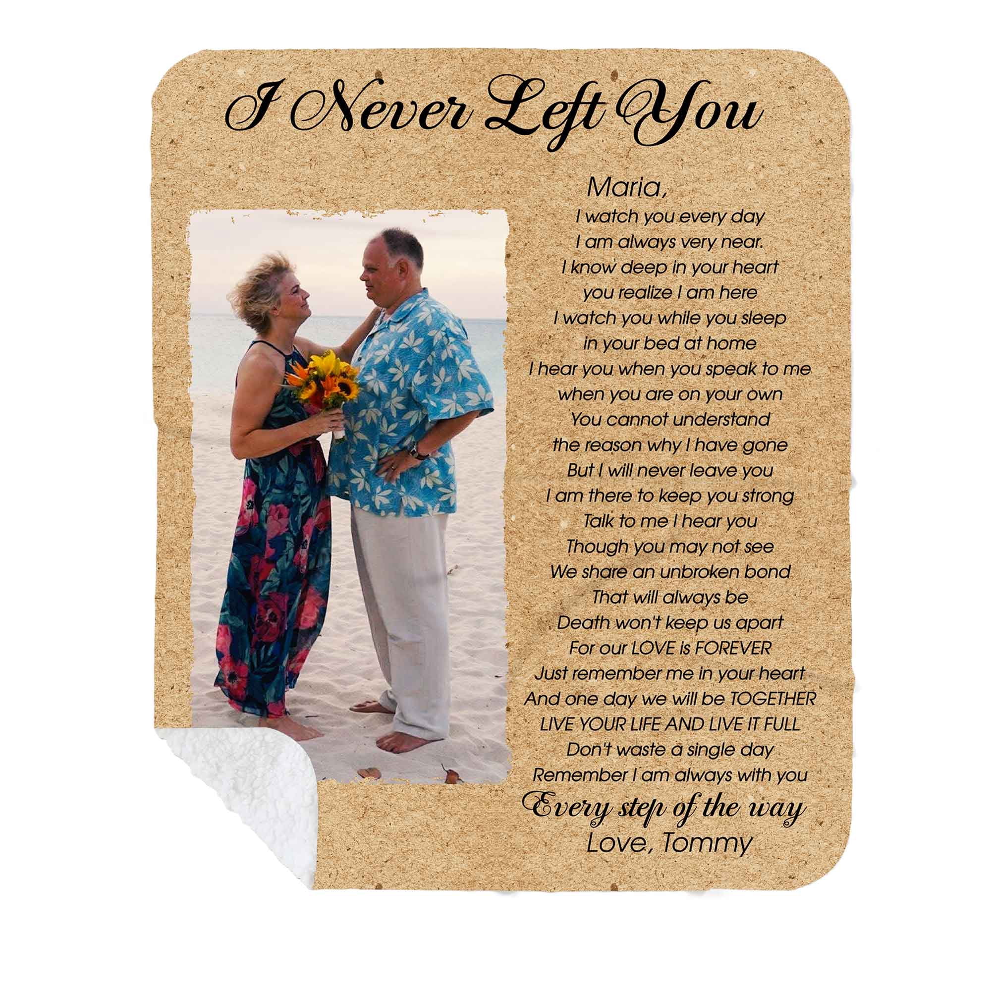 Customizaholic Personalized Memorial Photo Blanket – I Never Left You ...