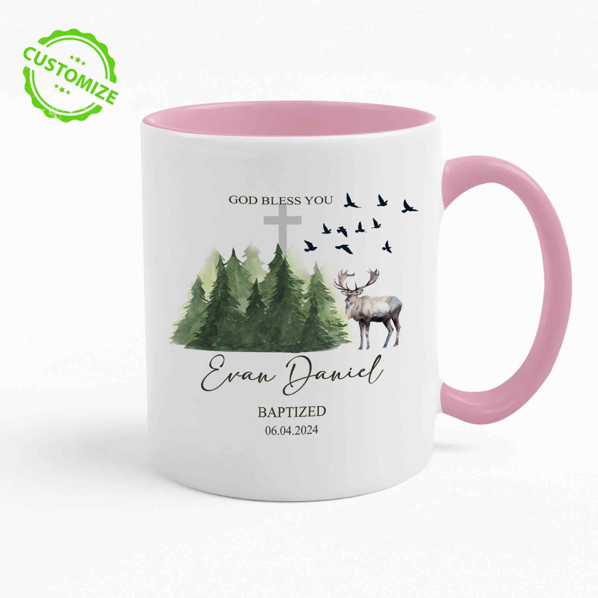 Customizaholic Personalized Mugs With Names, Custom Mug, Baptism Gifts ...