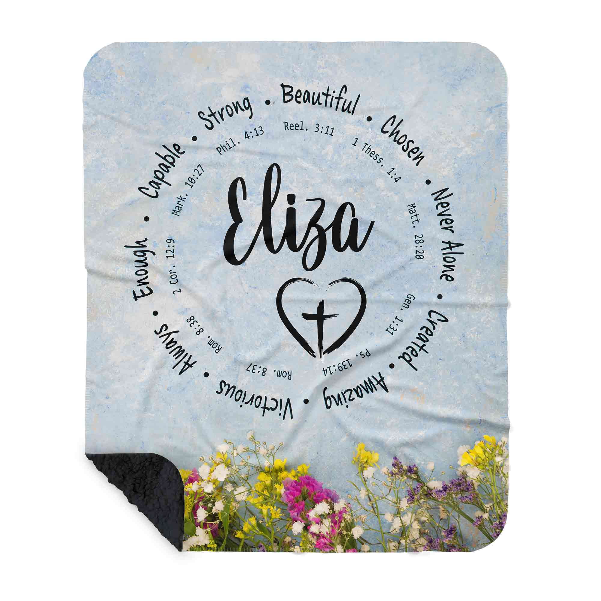 Customizaholic Personalized Name Blanket, Scripture Blanket, Bible ...