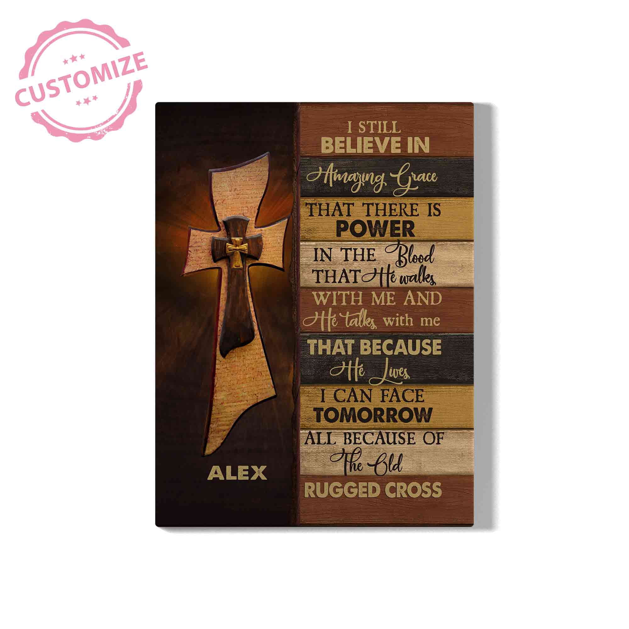 Customizaholic Personalized Name Canvas, Christian Wall Art, Wall Art ...