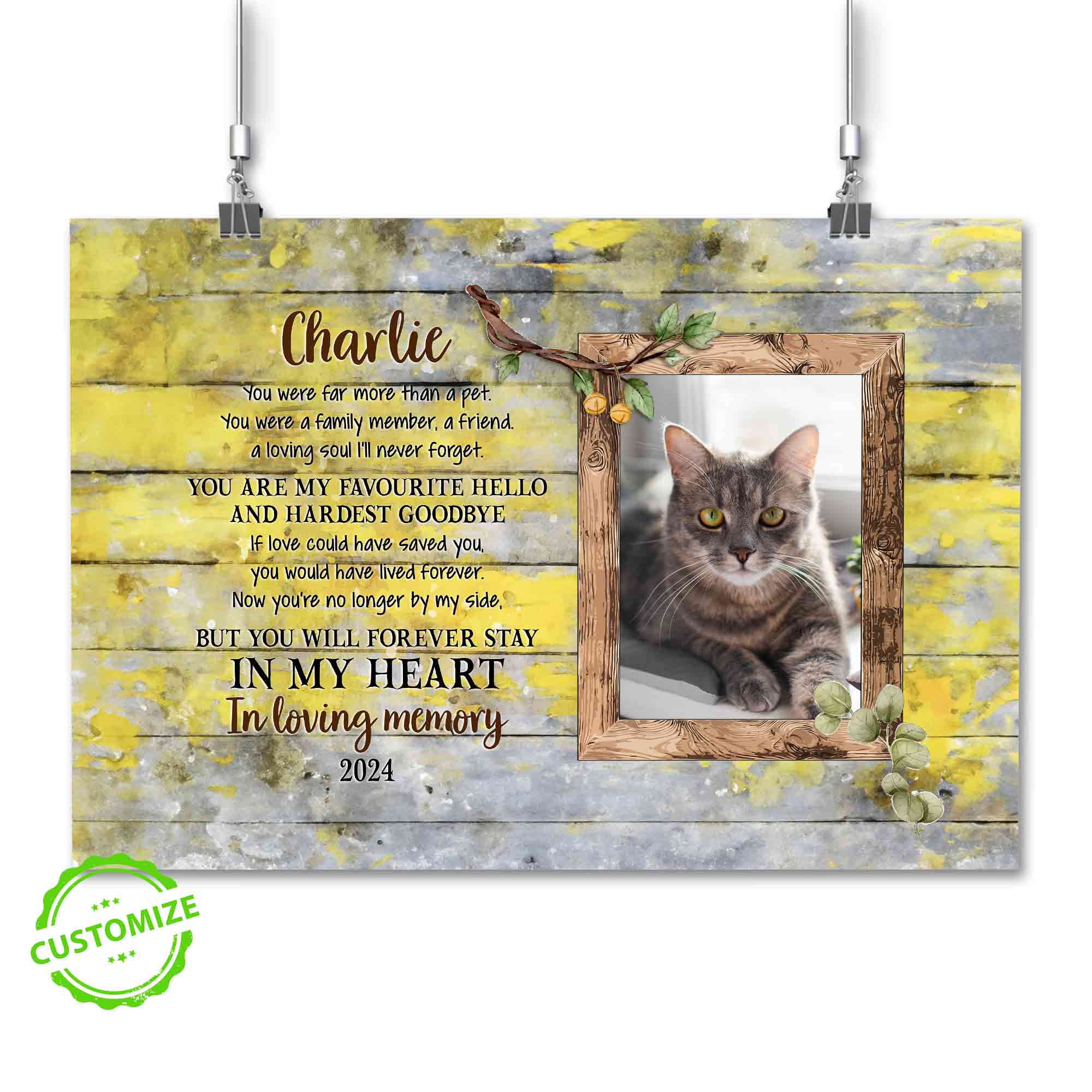 Customizaholic Personalized Name Canvas, Pet Memorial Canvas, Photo ...