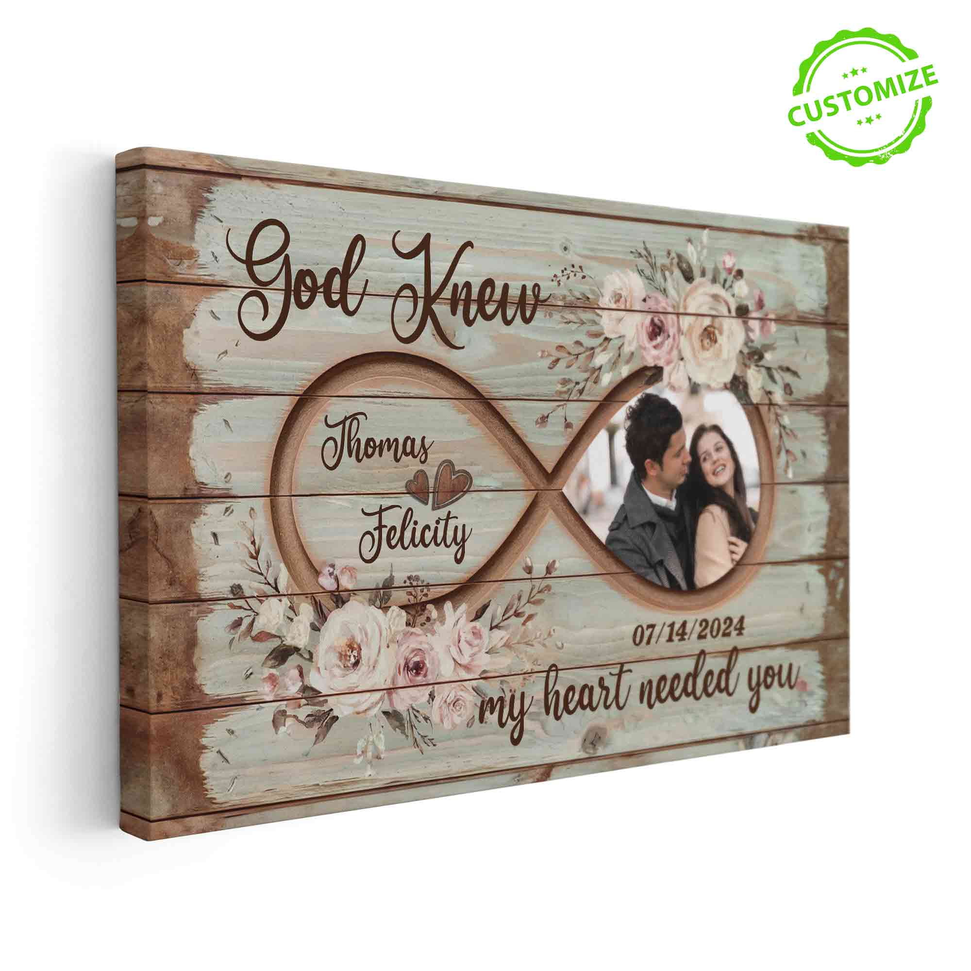 Customizaholic Personalized Name Canvas, Photos Print Canvas Custom ...