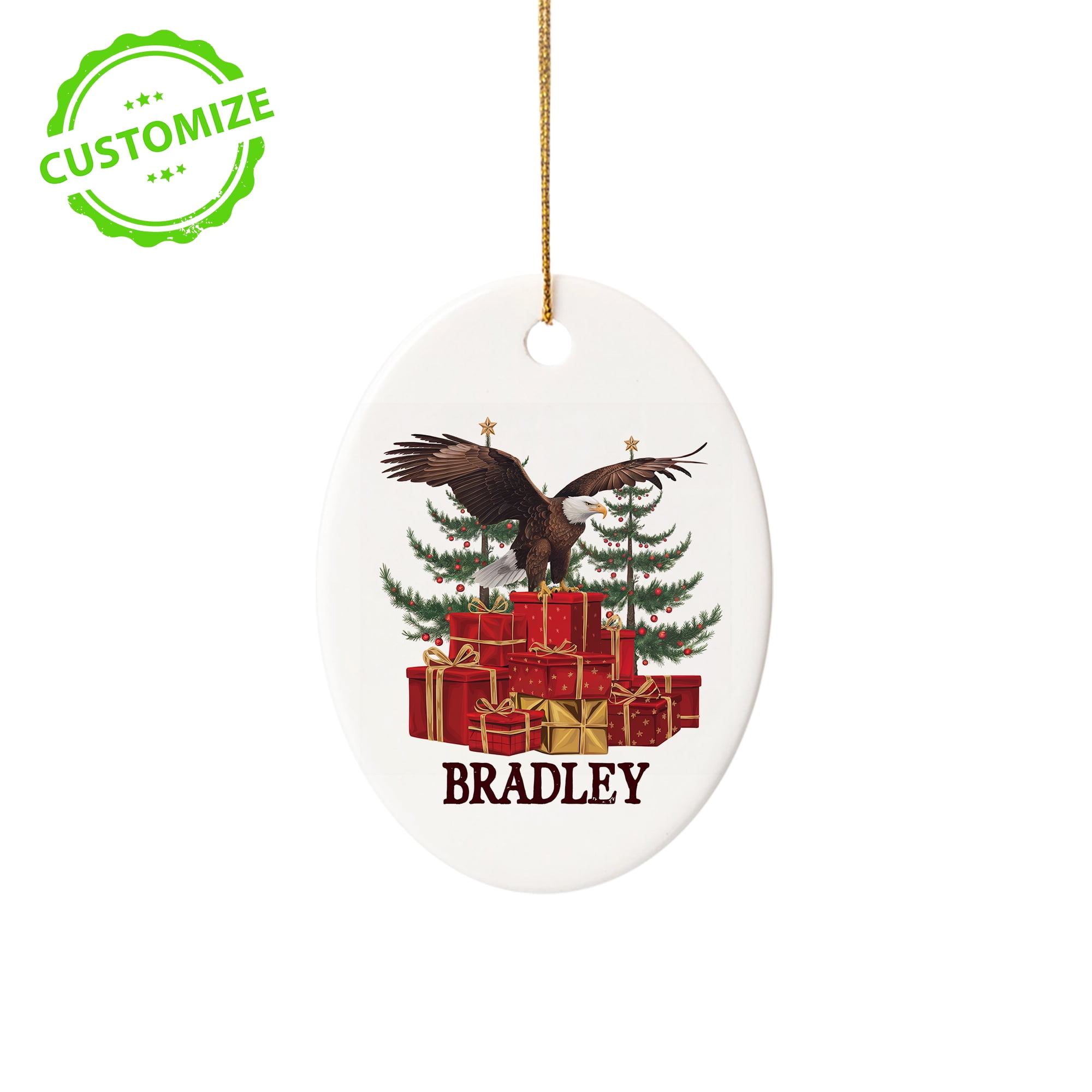 Customizaholic Personalized Ornaments With Names, Eagles Christmas ...