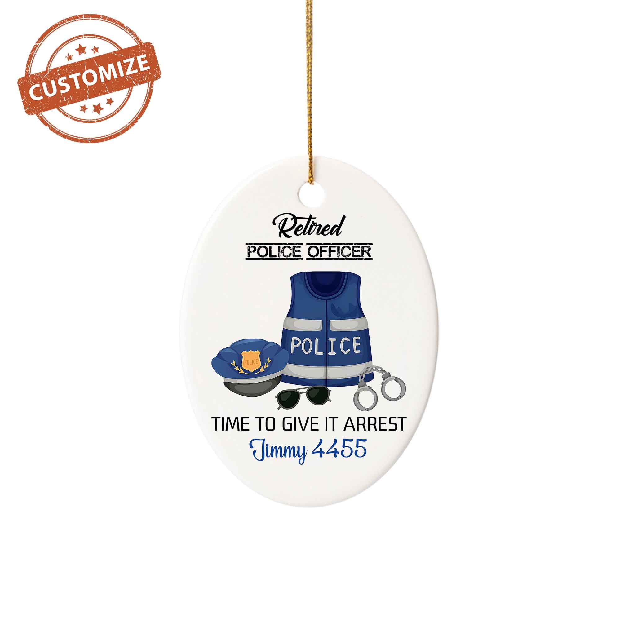 Customizaholic Personalized Retired Police Officer Ornament – Custom ...