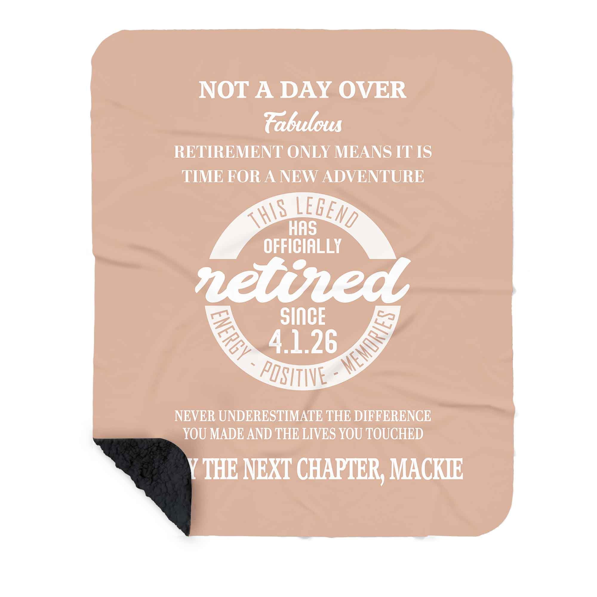 Customizaholic Personalized Retirement Blanket for Men, Custom Name ...