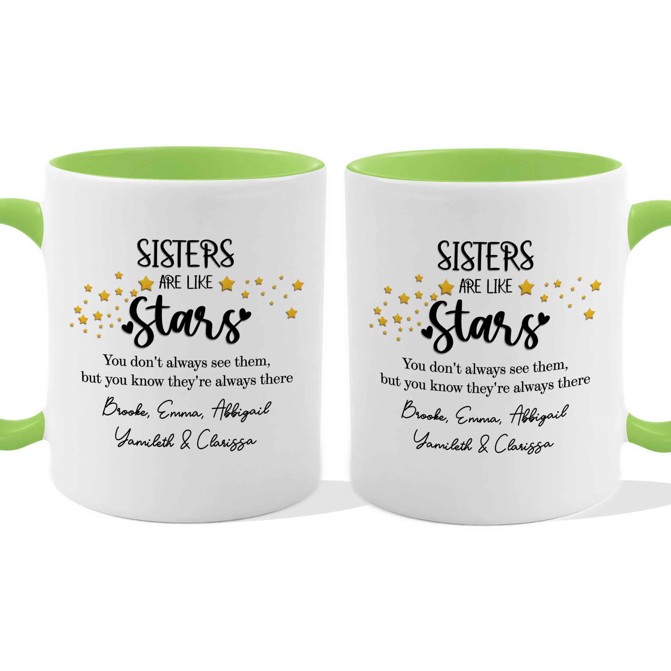 Customizaholic Personalized Sisters Are Like Stars Mug – Custom Names ...