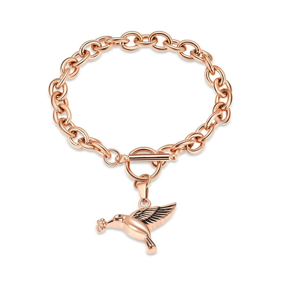 Customize 20cm Women Men Hummingbird Locket Stainless Steel Chain Link ...
