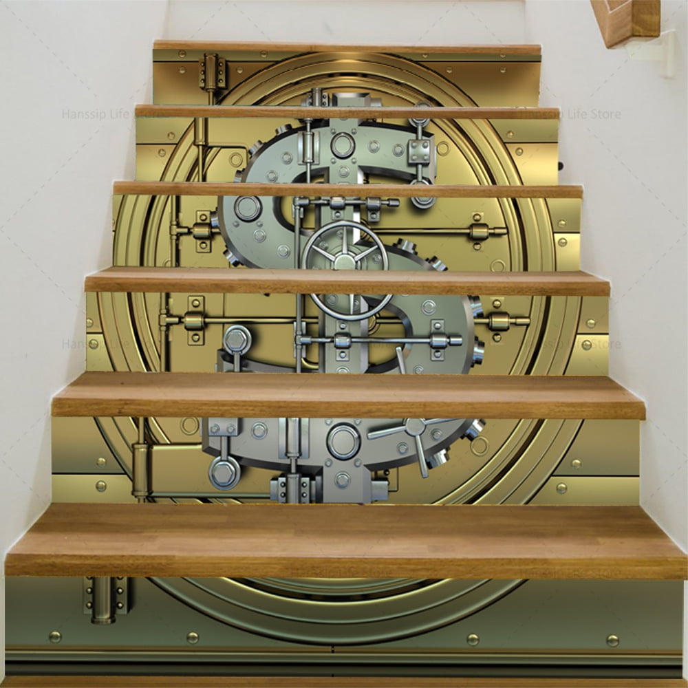 Customize 3D Staircase Mural Stickers Waterproof Vinyl Removable Stair ...