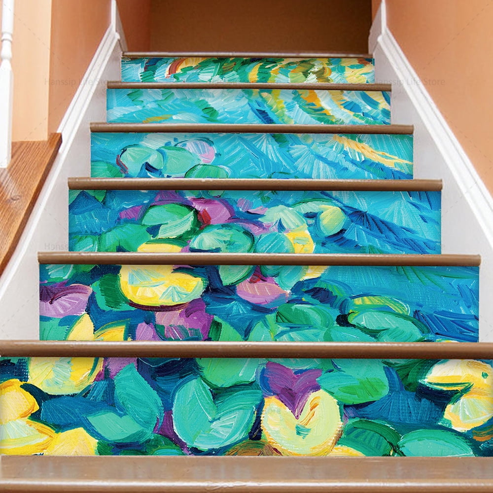Customize 3D Staircase Mural Stickers Waterproof Vinyl Removable Stair ...