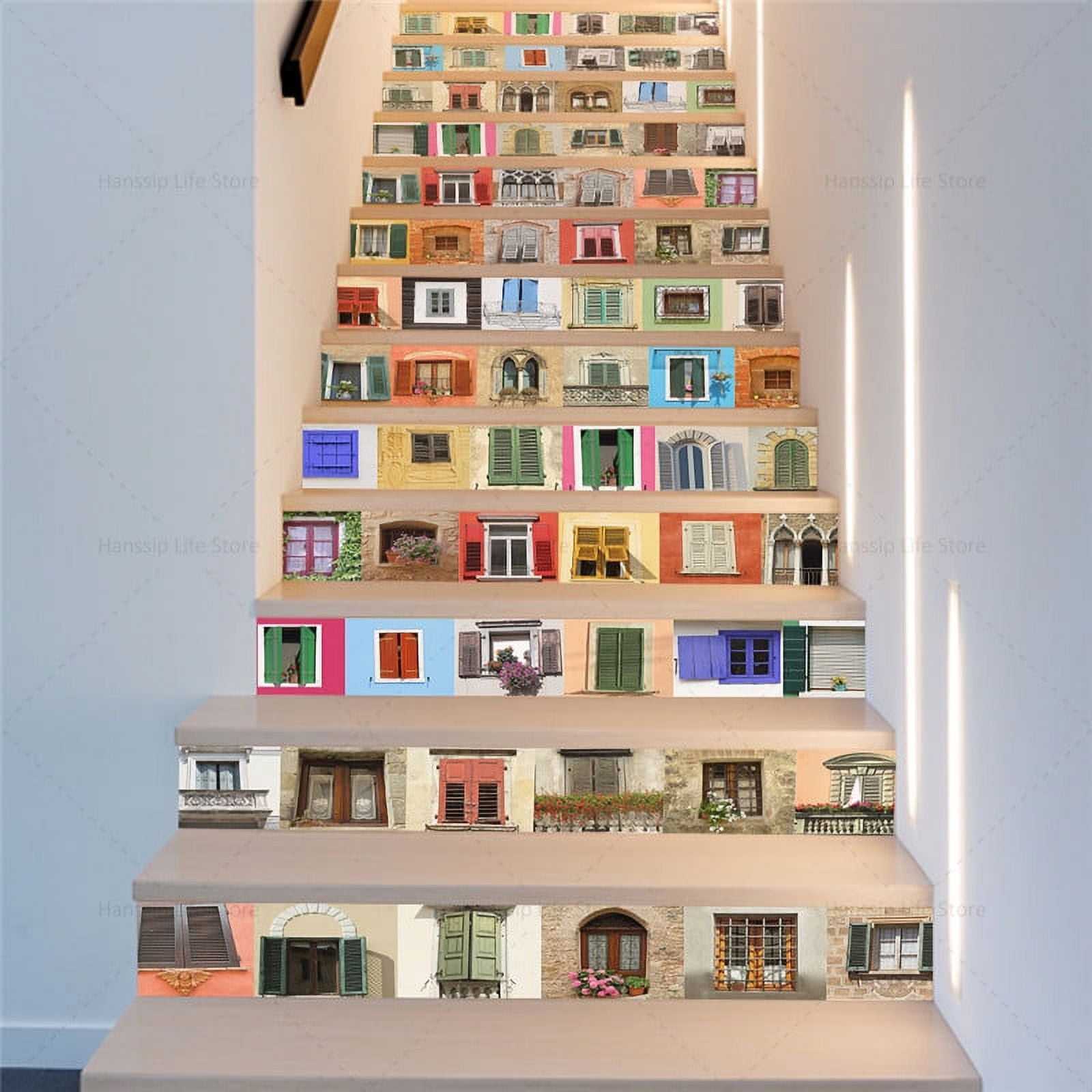 Customize 3D Staircase Mural Stickers Waterproof Vinyl Removable Stair ...