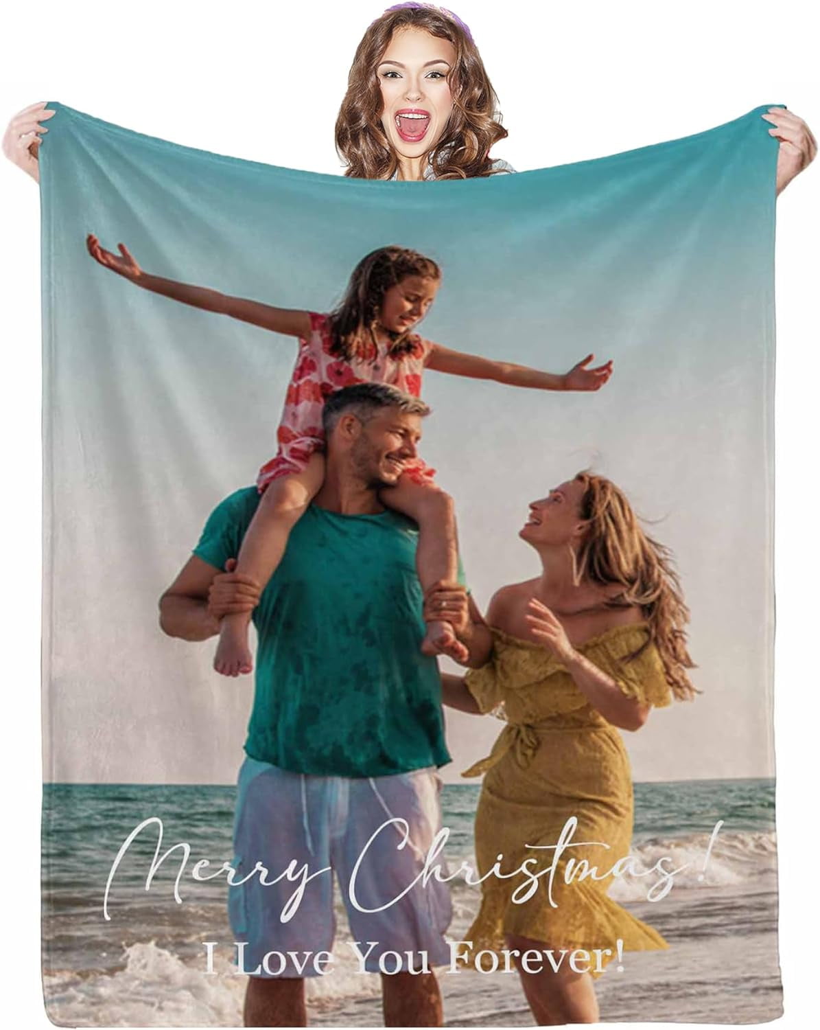 Customize Blankets with Photos, 3 Photos Customizable Blanket ...