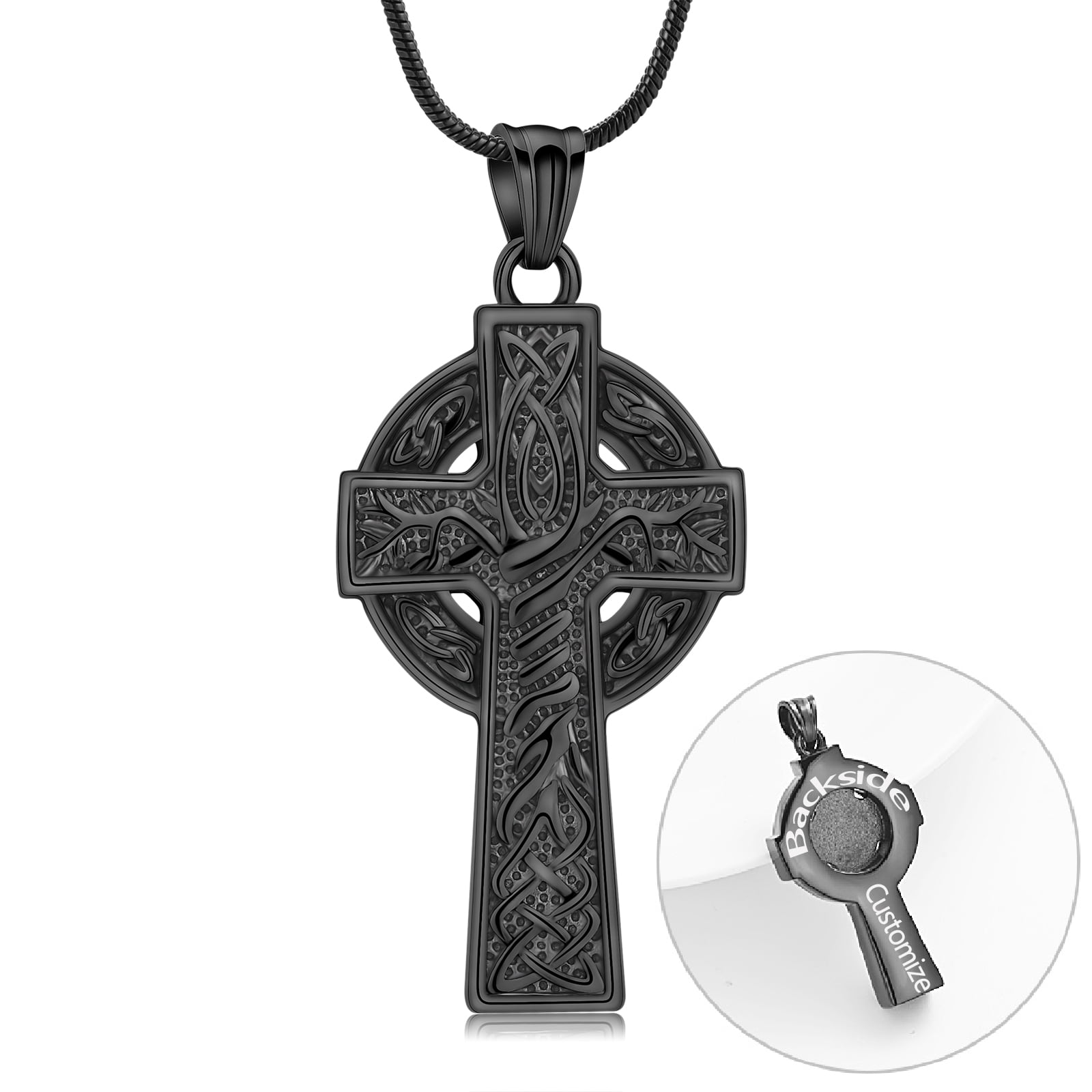 Customize Cross Pendent for Ashes and Chain Ash Holder Necklace for ...