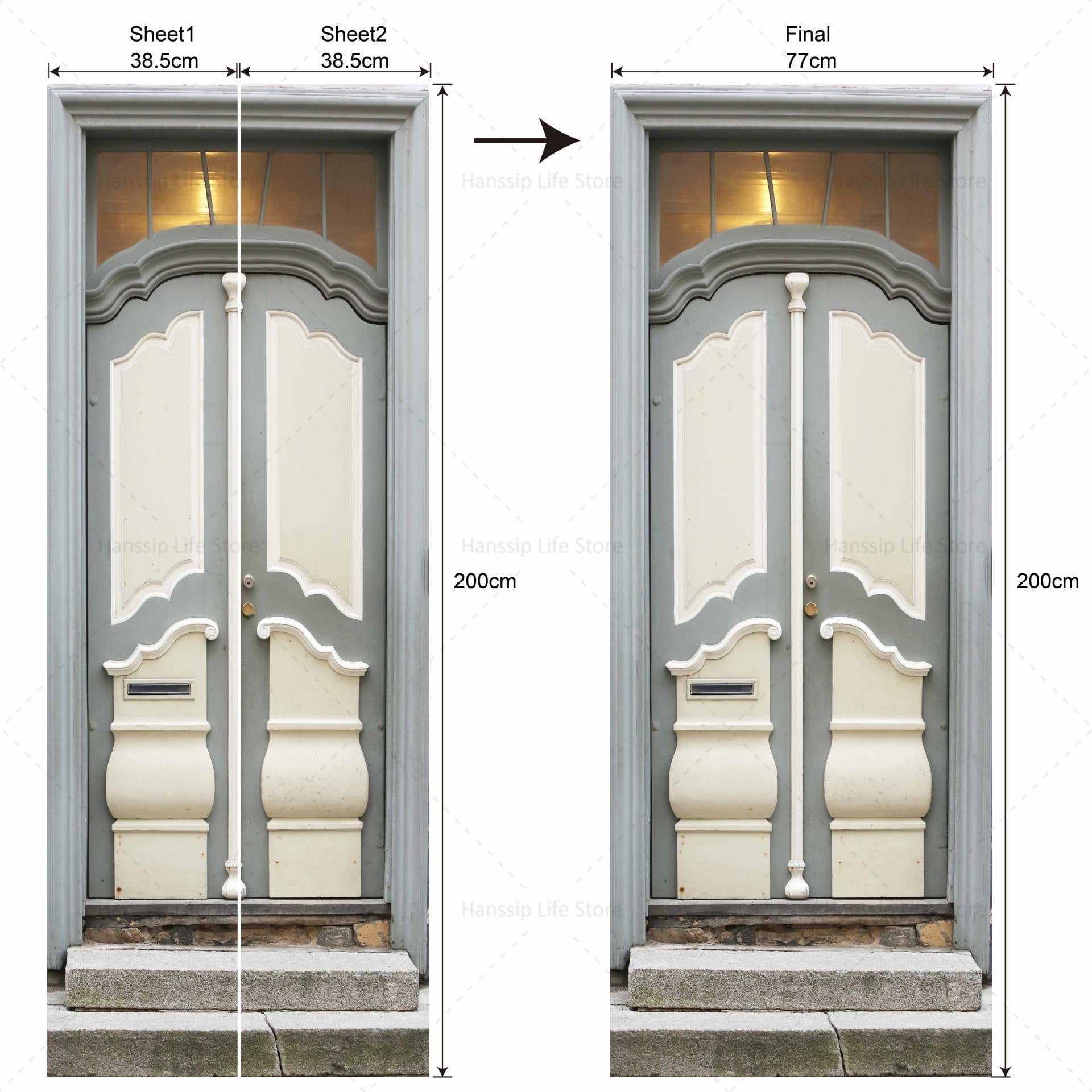 Customize Door Sticker 3D Container Pattern Wallpaper Bedroom Living ...