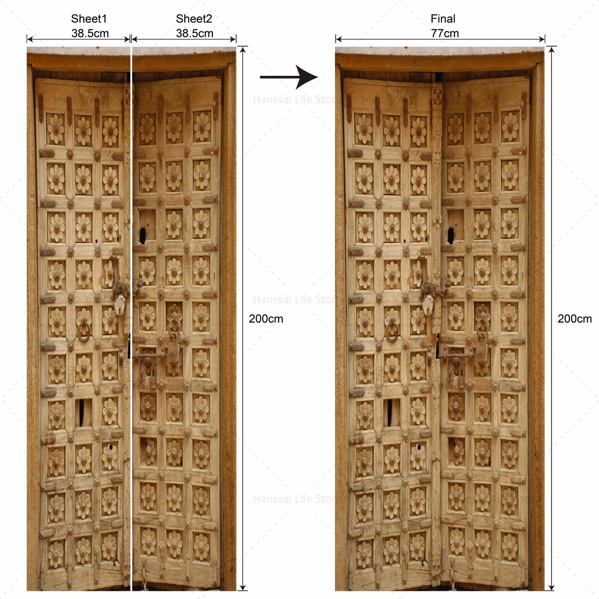 Customize Door Sticker 3D Container Pattern Wallpaper Bedroom Living ...