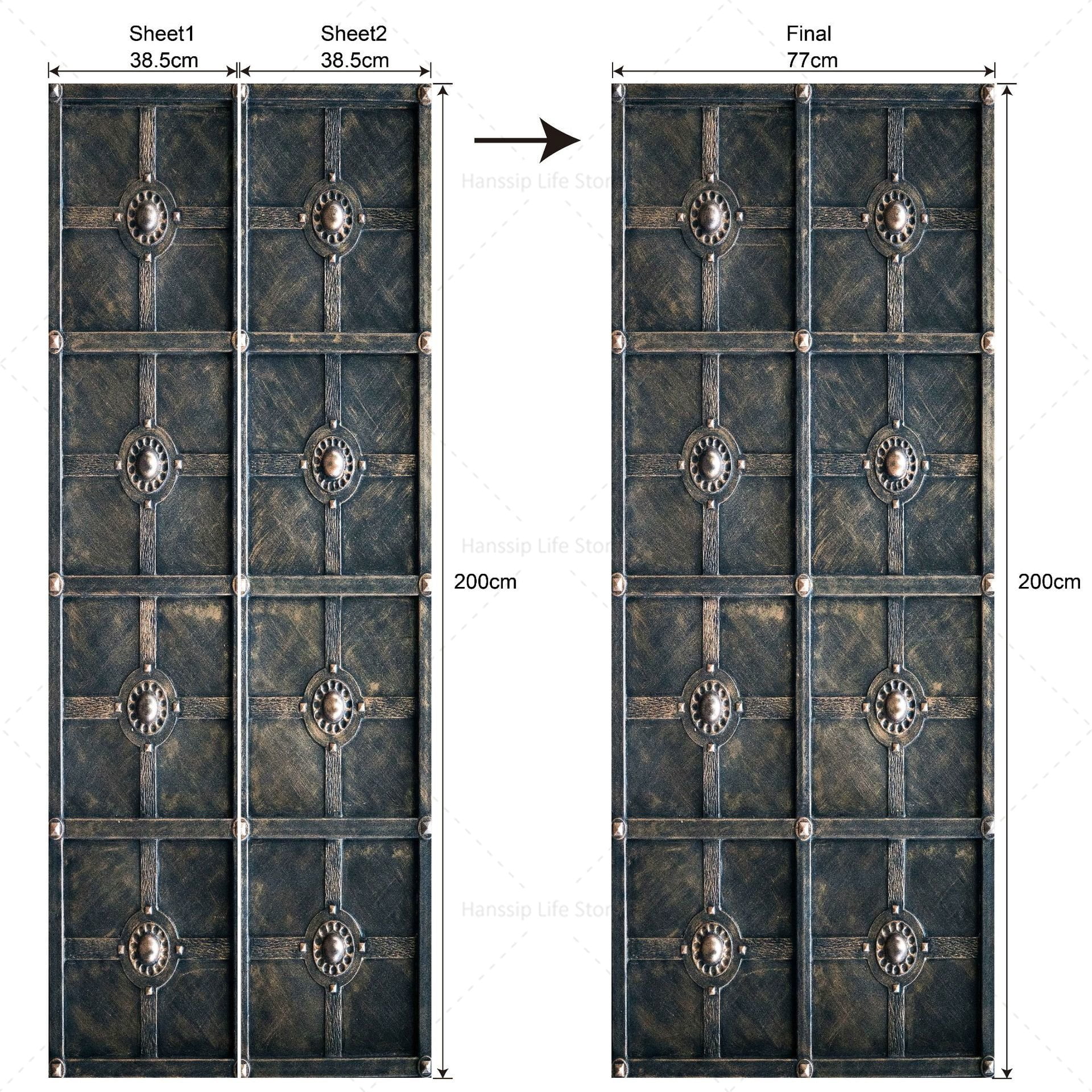 Customize Door Sticker 3D Container Pattern Wallpaper Bedroom Living ...