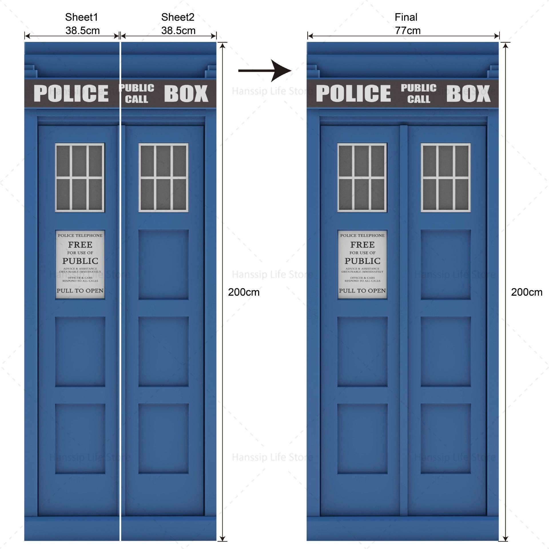 Customize Door Sticker 3D Container Pattern Wallpaper Bedroom Living ...