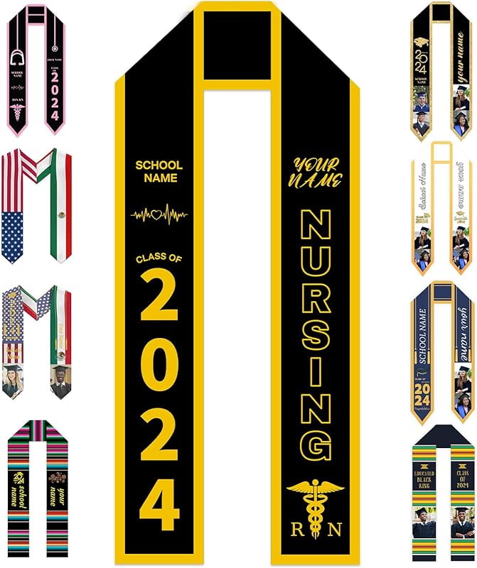 Customize Graduation Stole Personalized Graduation Stole Class of 2024 ...