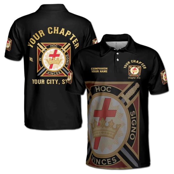 Customize Name Chapter Masonic Knights Templar Past Commander Men's ...