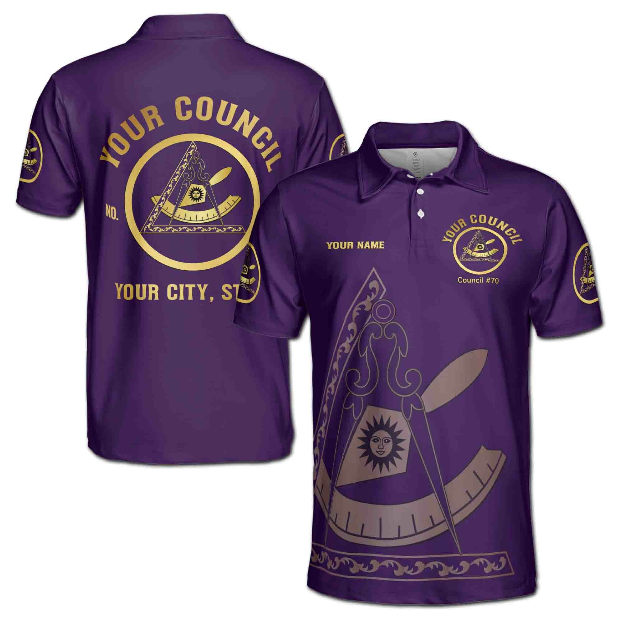 Customize Name Council Royal and Select Masters Past Leadership Men's ...