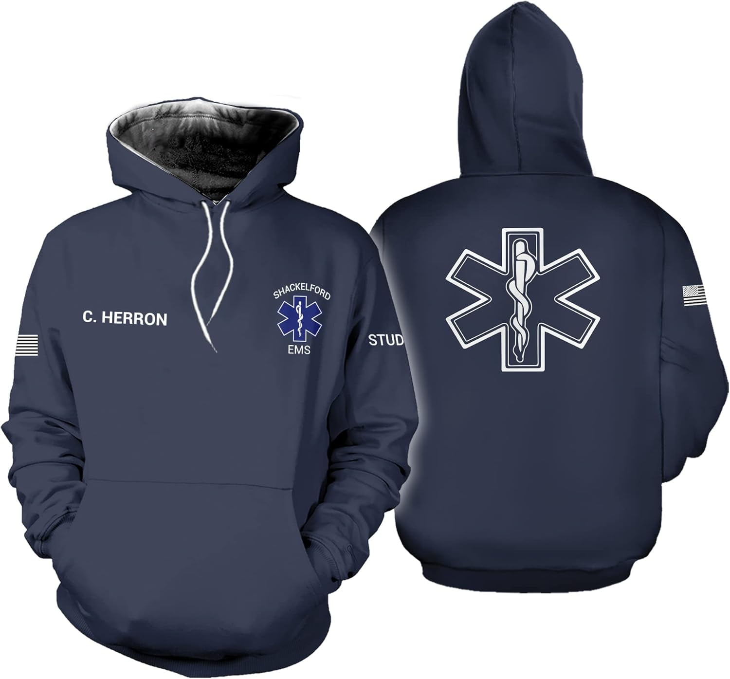 Customize Name EMS EMT Hoodie For Men And Women All Over Printed ...