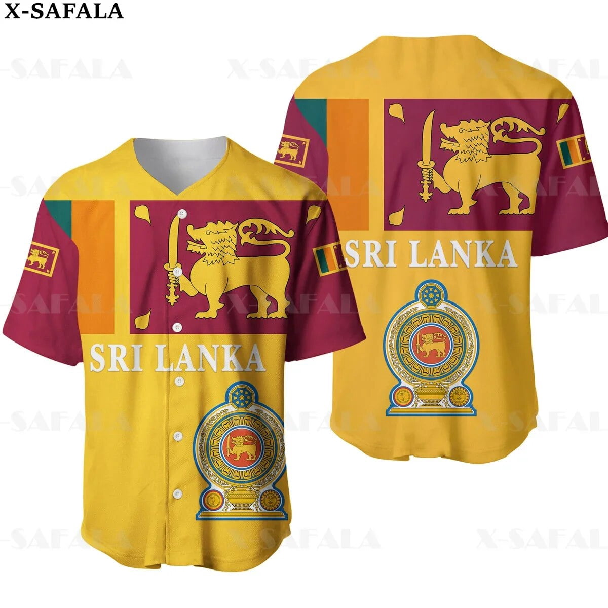Customize Name Sri Lanka COAT OF ARMS Love Country Flag 3D Printed ...