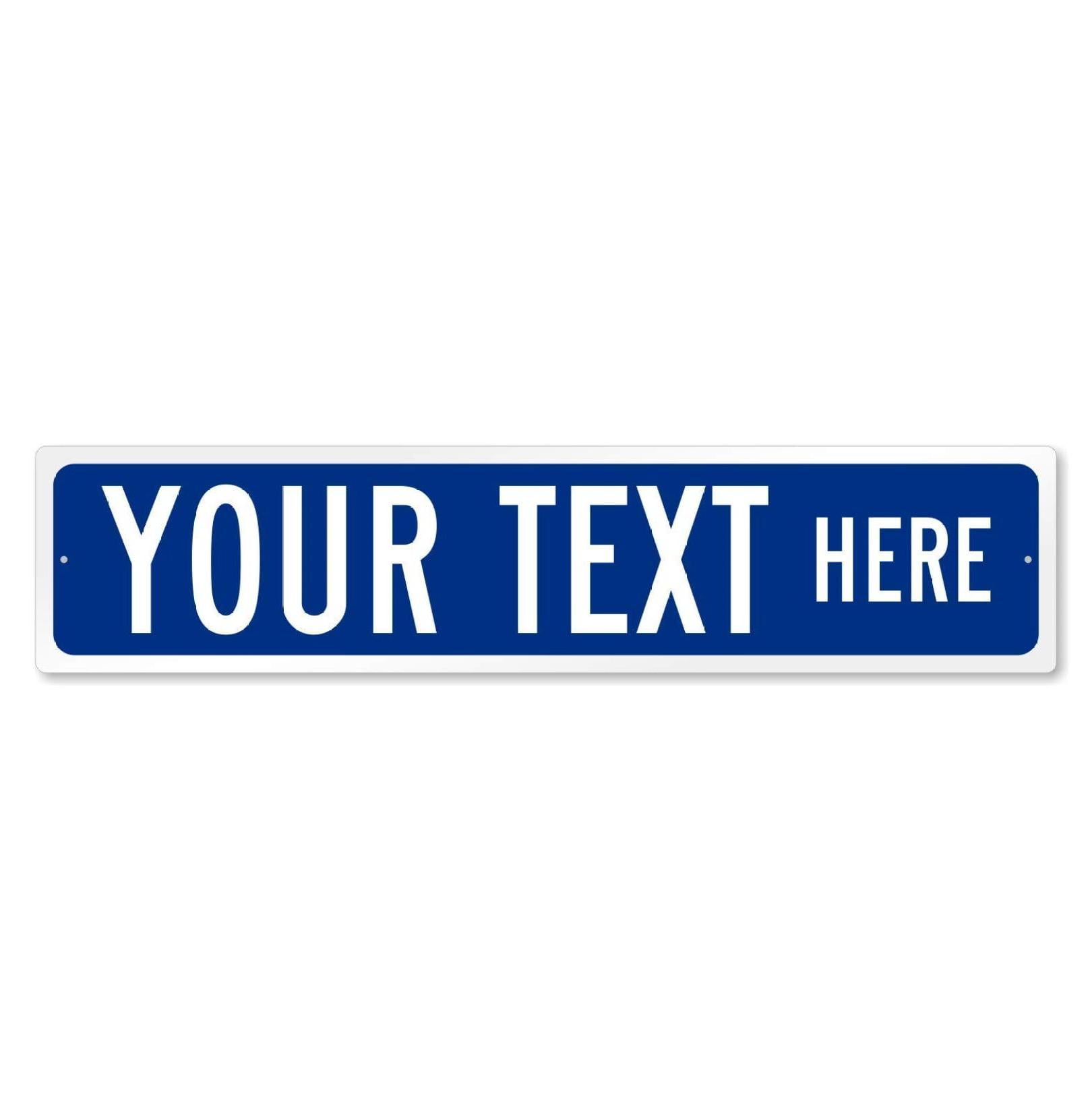 Customize Your Own Blue Street Sign by TiaGOC | 18" x 4" Aluminum ...