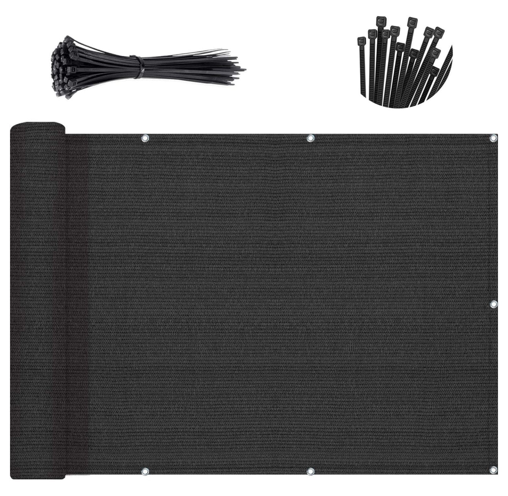 Customized 2'6''x19' Black Balcony Privacy Screen,90% Shade Apartments ...