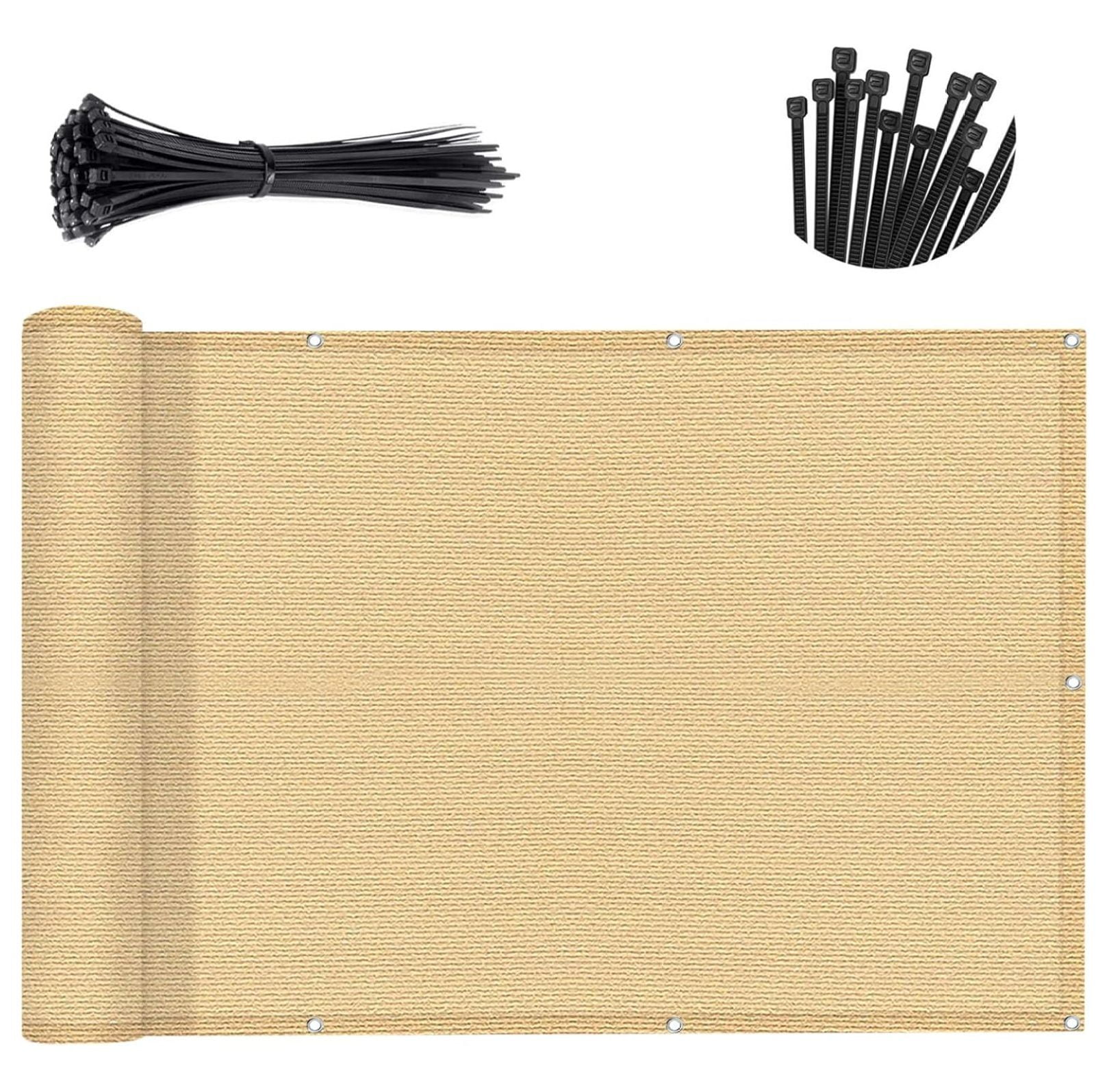 Customized 3.3'x16' Sand Yellow Balcony Privacy Screen,180 GSM ...