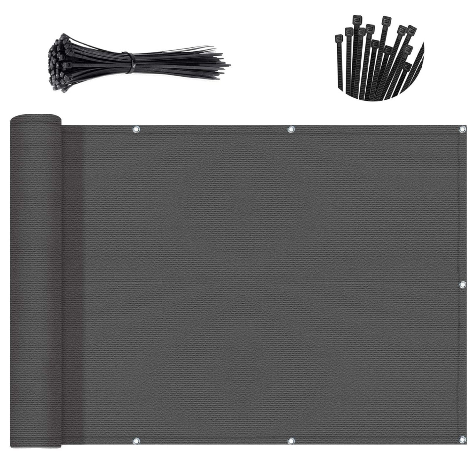 Customized 3'x17' Dark Grey Balcony Privacy Screen,90% Shade Apartments ...