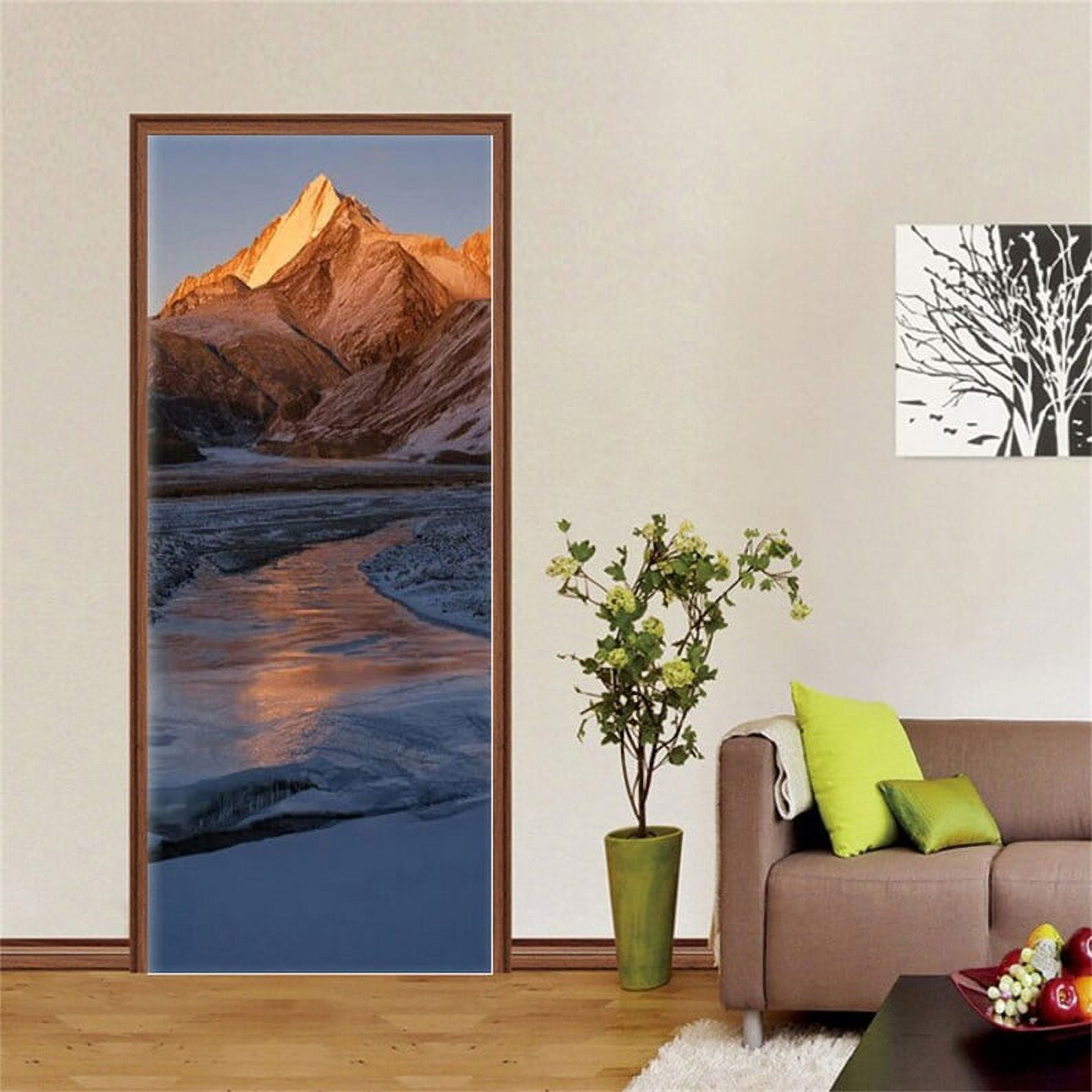 Customized 3D Door Sticker Wallpaper Self-adhesive Highway Landscape ...